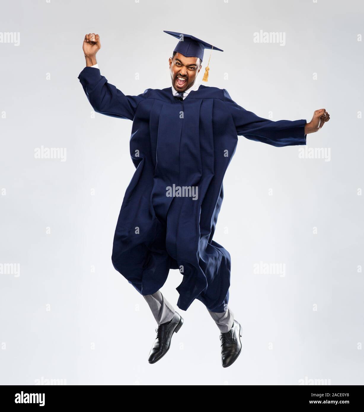Indian college student jumping hi-res stock photography and images - Alamy