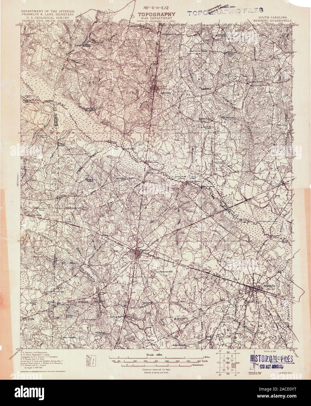 Map of bamberg south carolina hi-res stock photography and images - Alamy