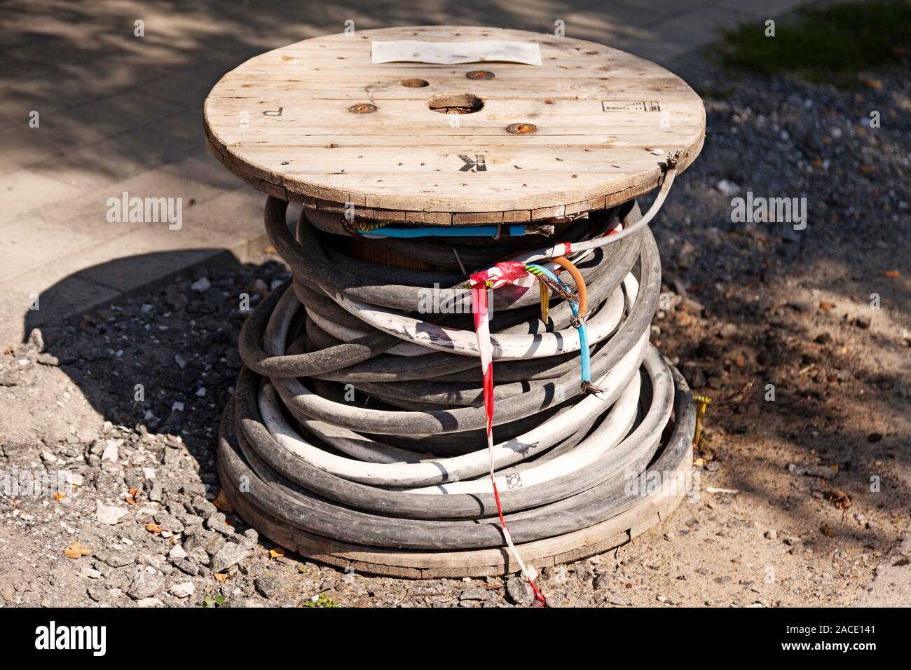 roll with thick cables for the construction of various kinds Stock ...