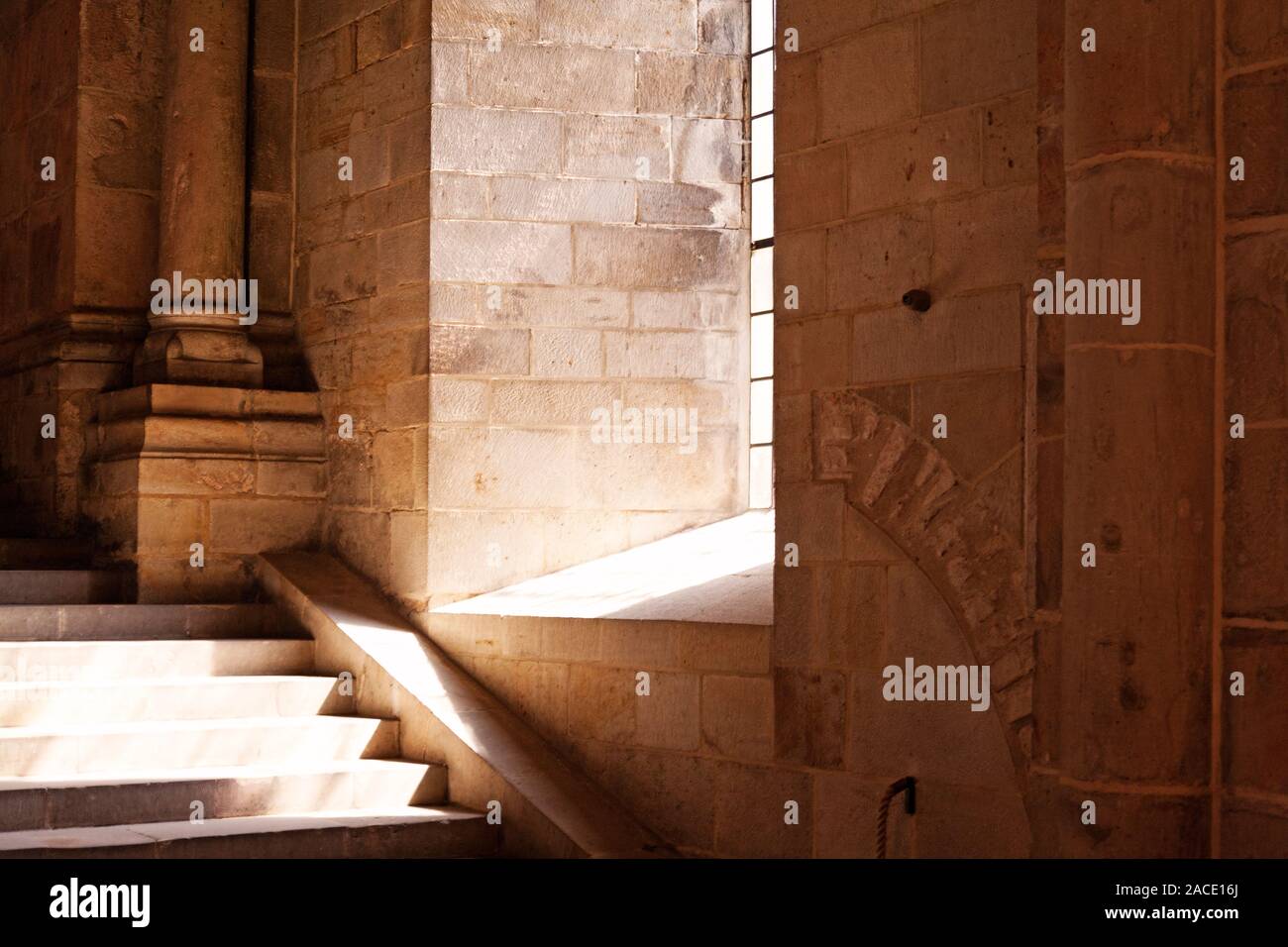 part of the inside of Lund Cathedral, a church from the Middle Ages ...