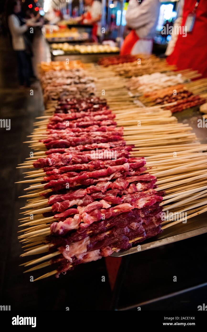 Street food in a market in Beijing, China Stock Photo - Alamy