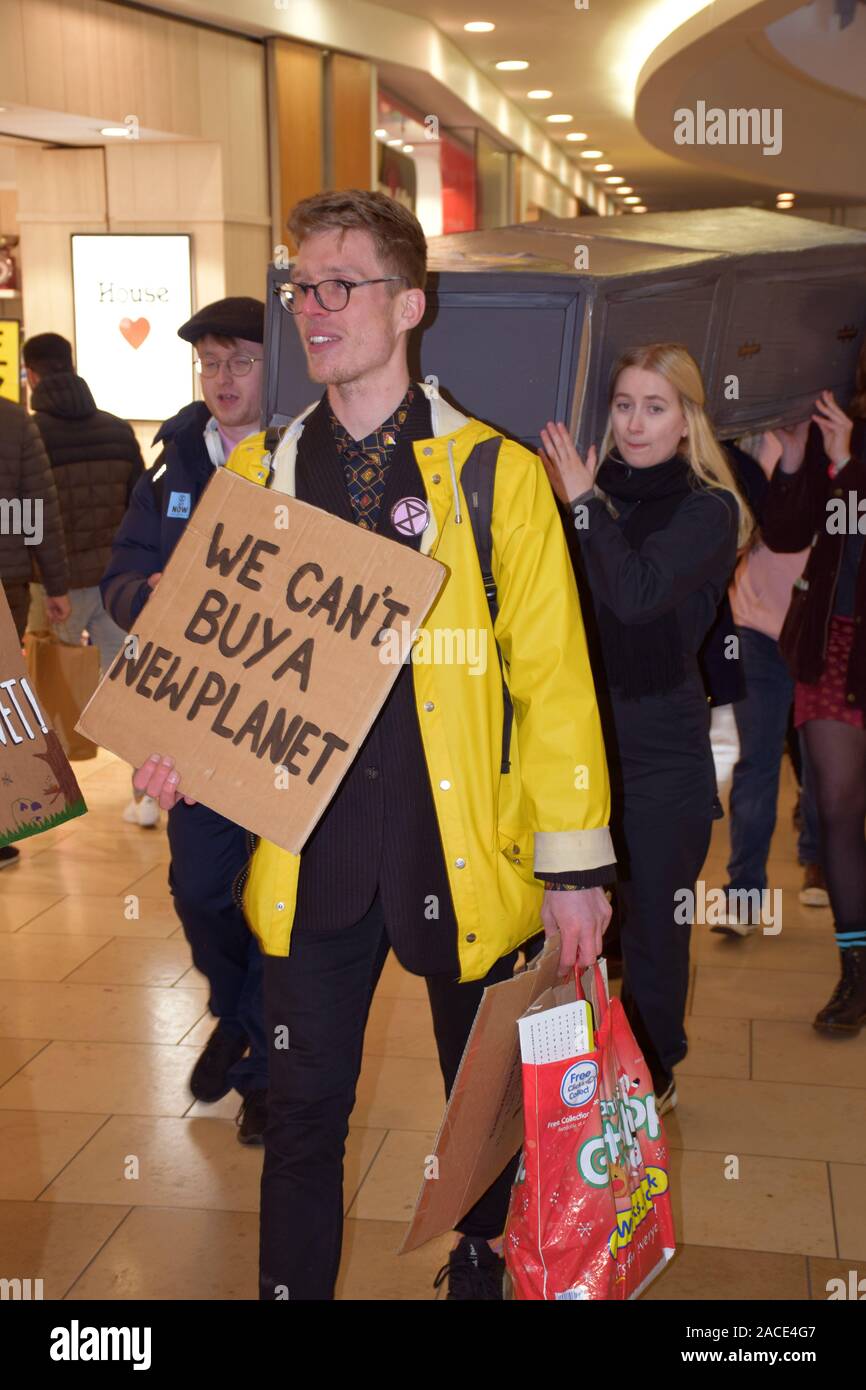 Extinction Rebellion Black Friday protest, Norwich 29 November 2019 UK ...