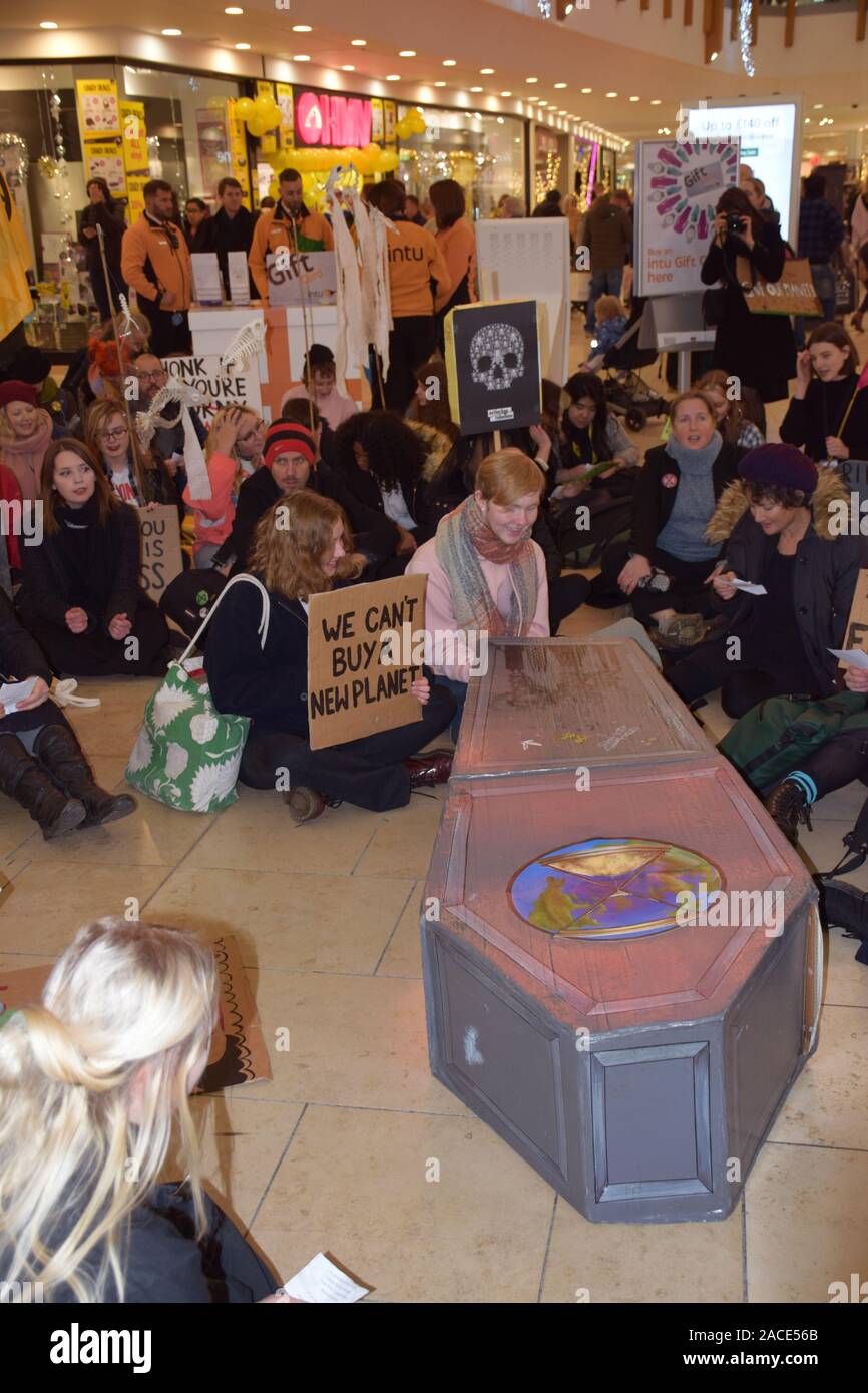 Extinction Rebellion Black Friday protest, Norwich 29 November 2019 UK ...