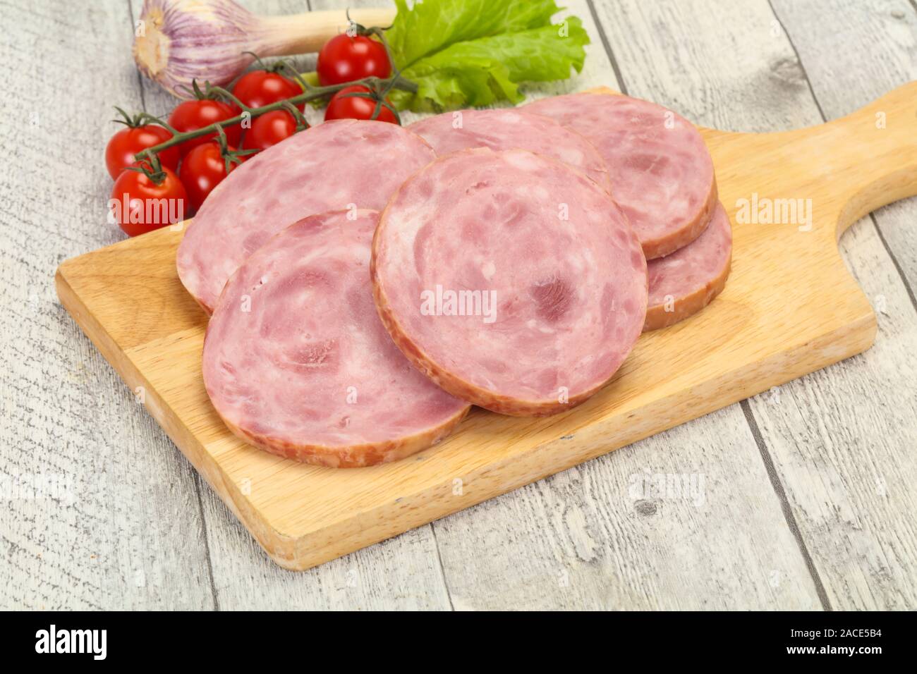 Natural ham made from pork meat Stock Photo - Alamy