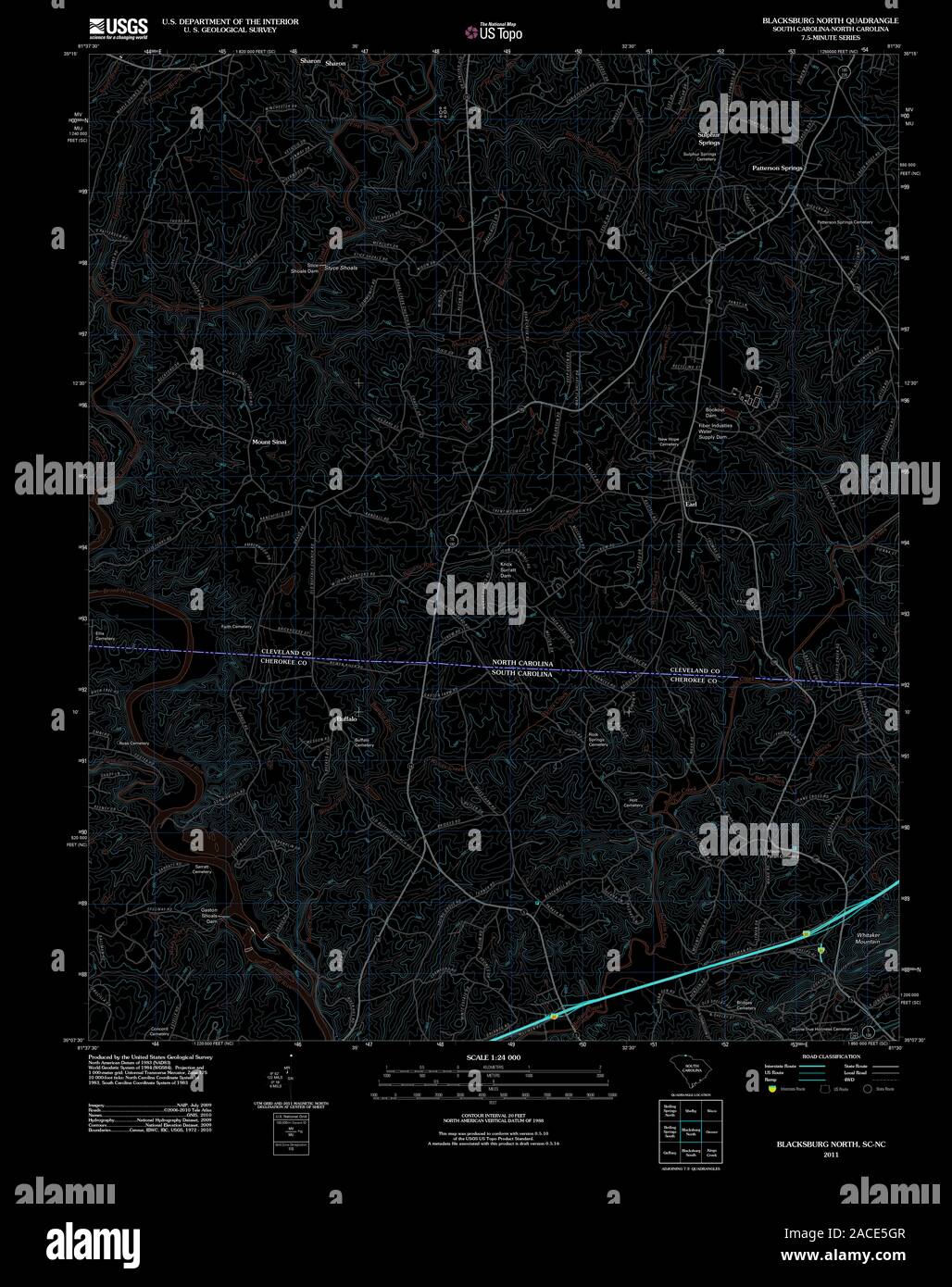 Blacksburg map hi-res stock photography and images - Alamy