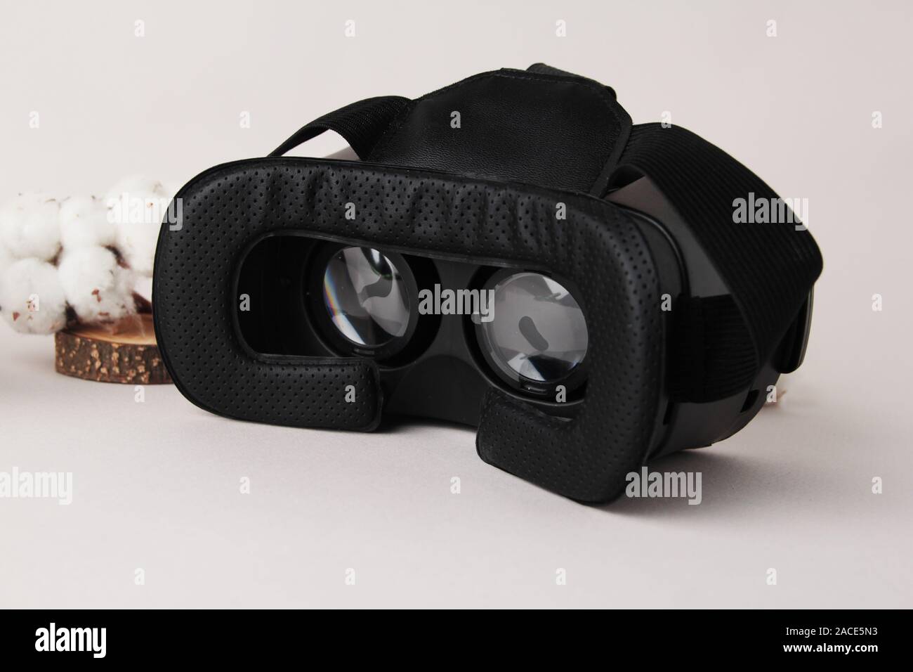 Virtual reality glasses and smartphone on white background. Virtual ...