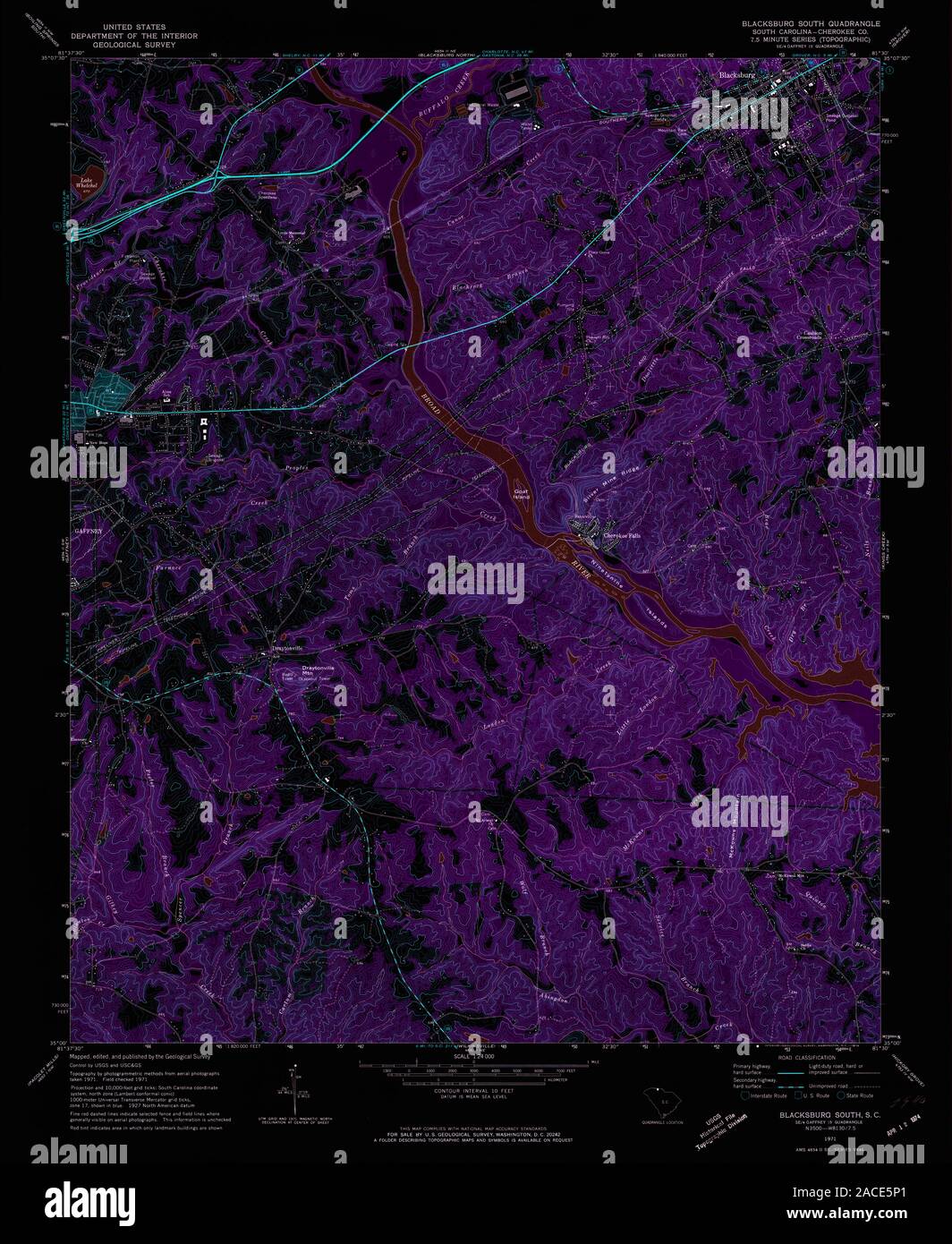 Blacksburg map hi-res stock photography and images - Alamy