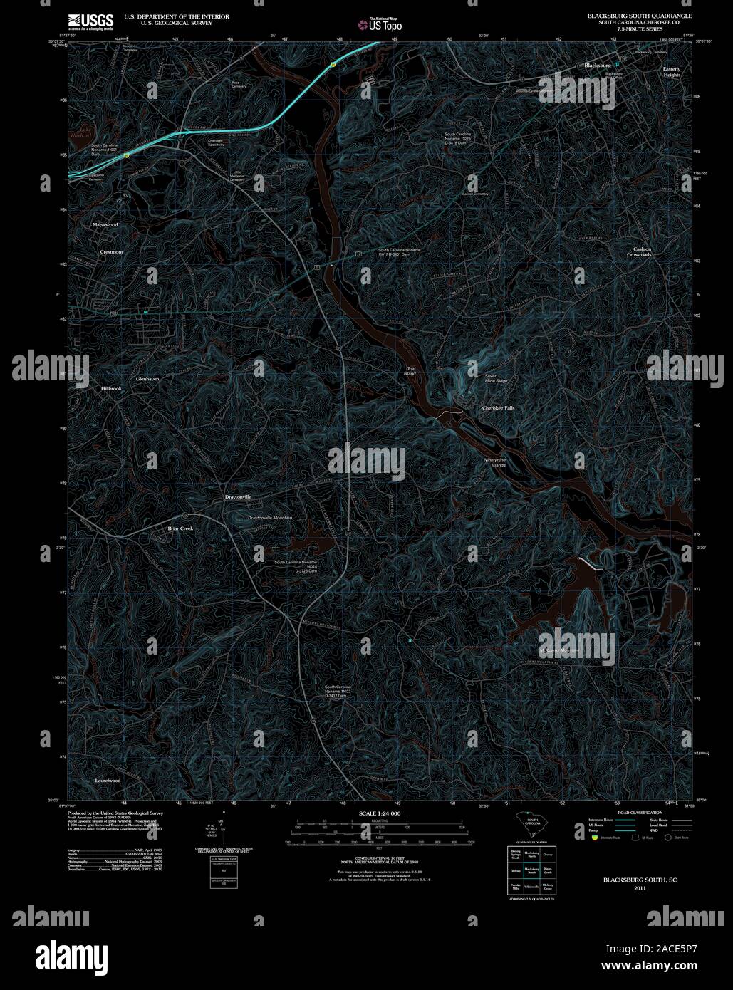 Blacksburg map hi-res stock photography and images - Alamy