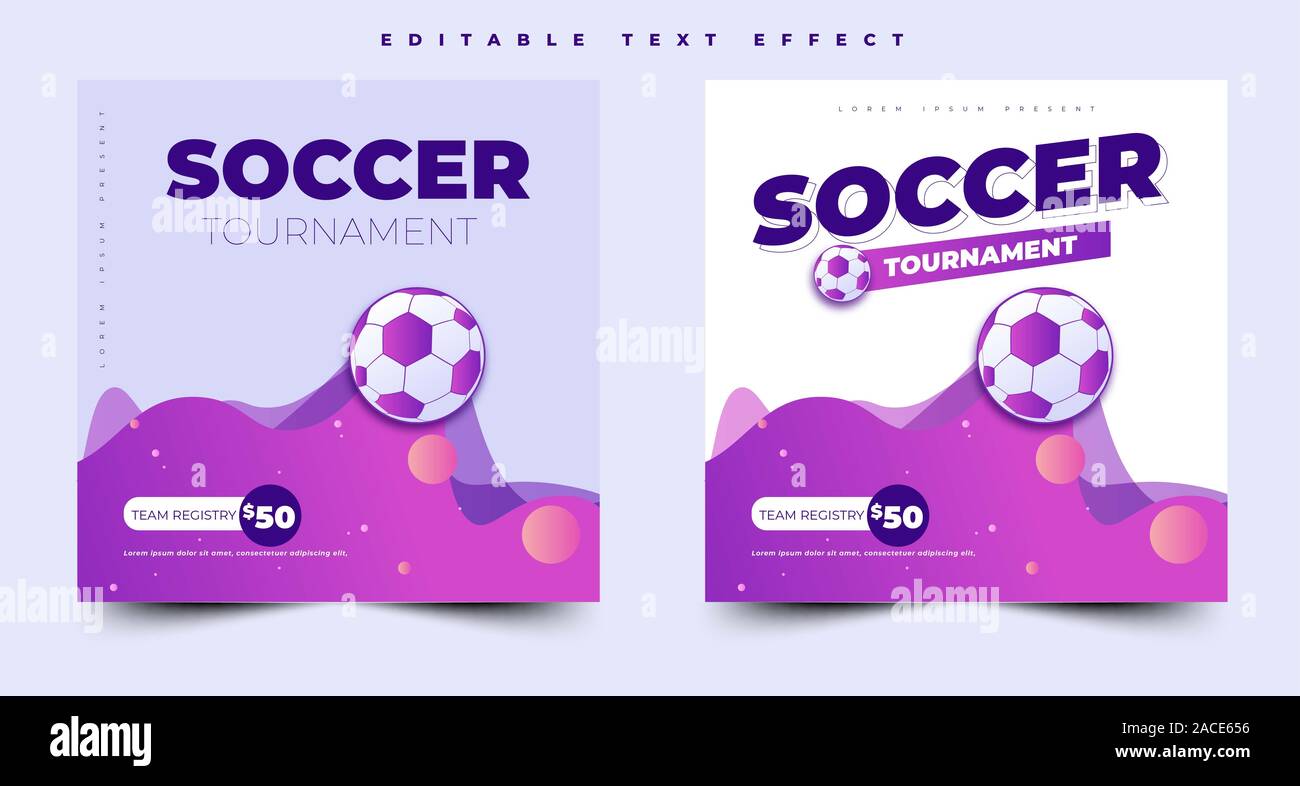 Soccer tournament event, design conceptual modern layout, simple and ...