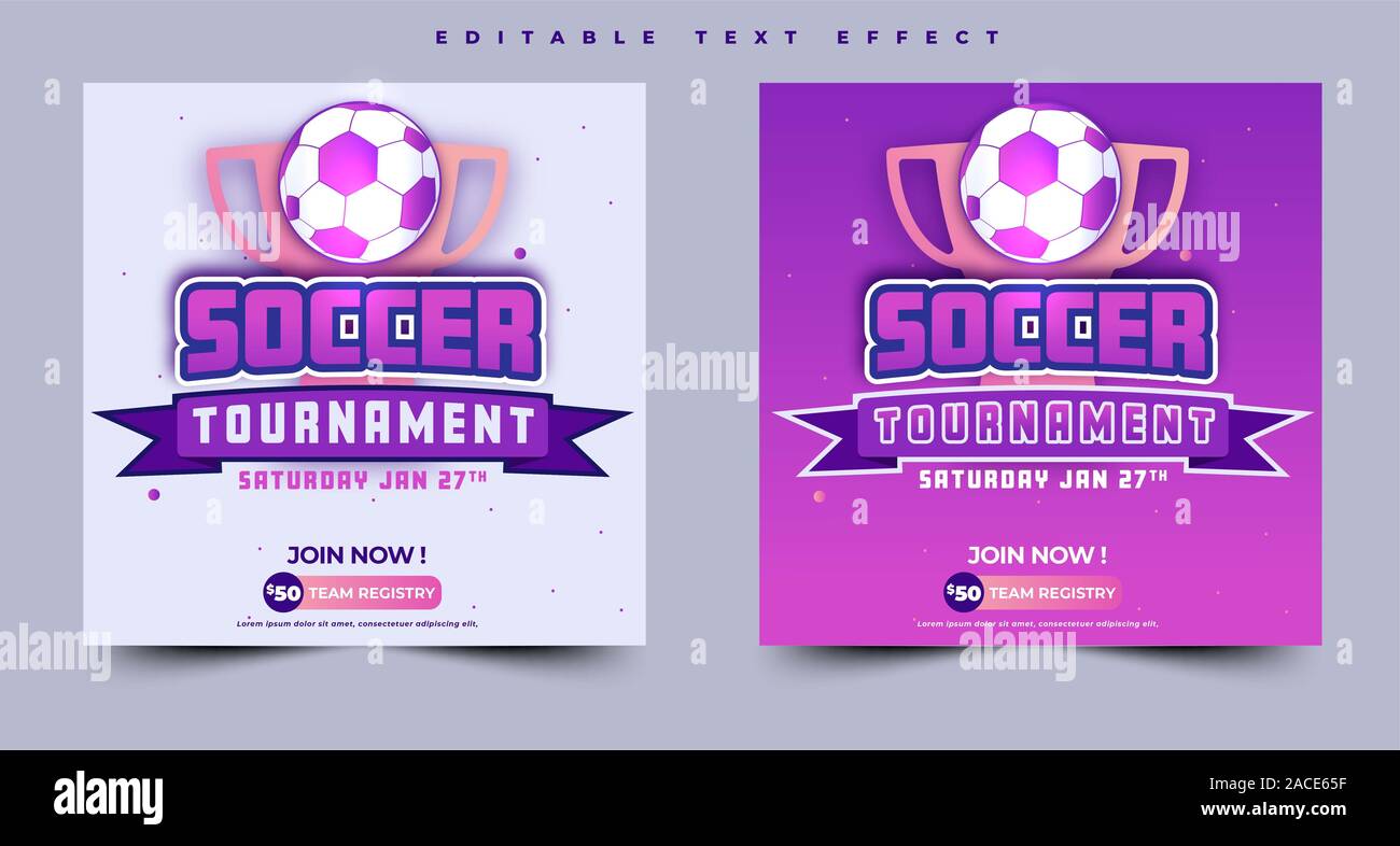 Soccer tournament event, design conceptual modern layout, simple and ...
