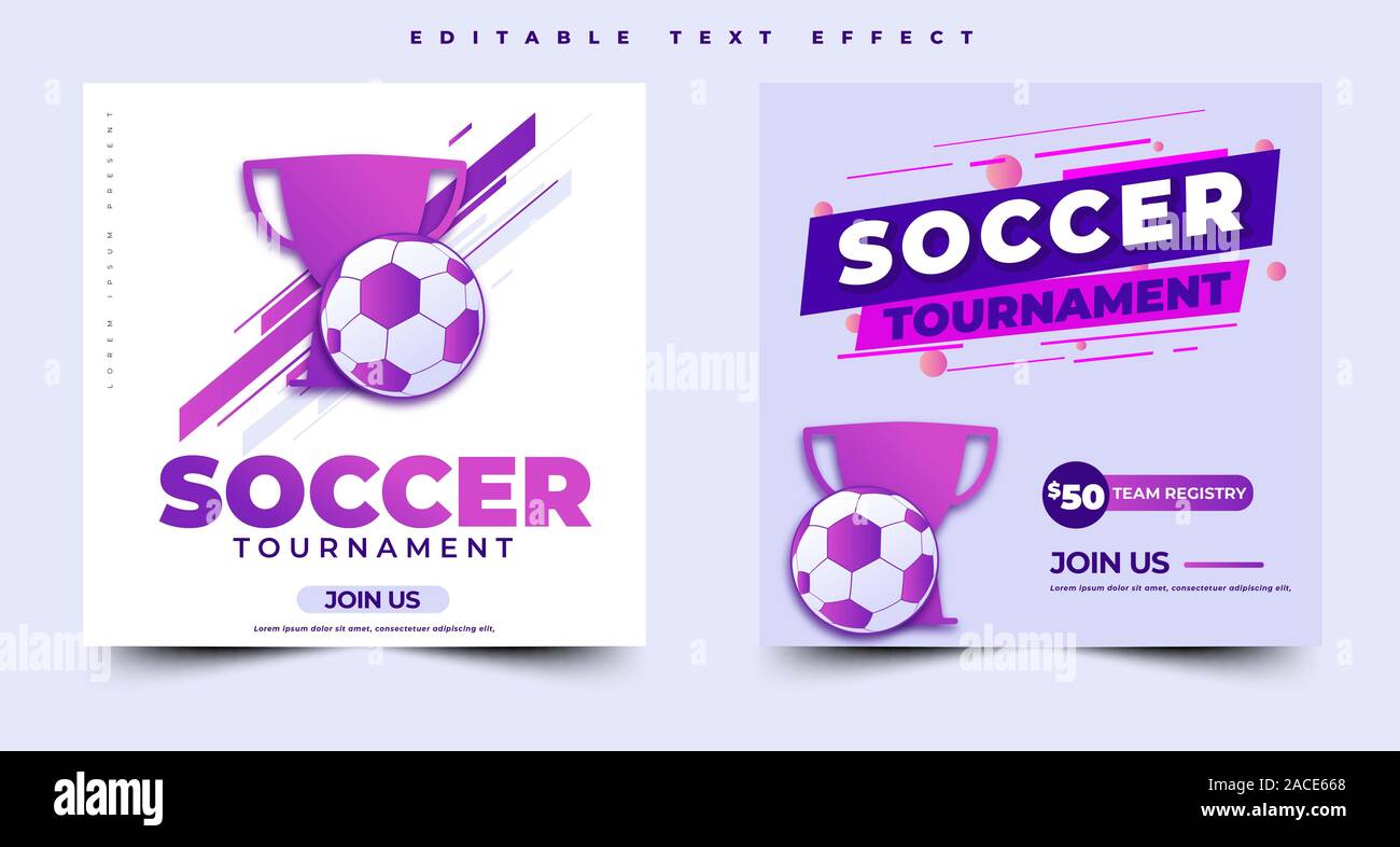 Soccer tournament event, design conceptual modern layout, simple and ...