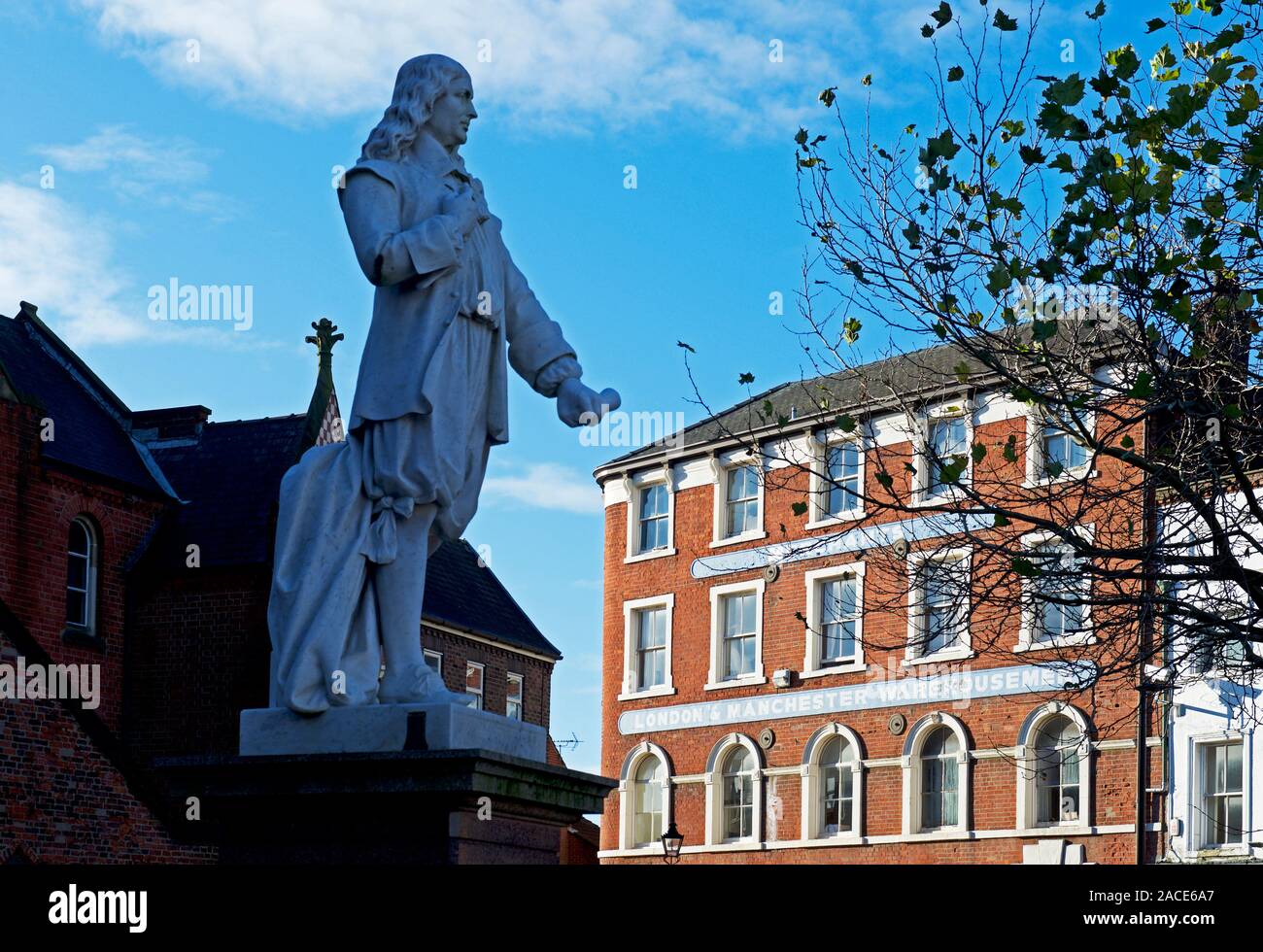 Statue of poet John Milton in Trinity Square, Hull, East Yorkshire ...