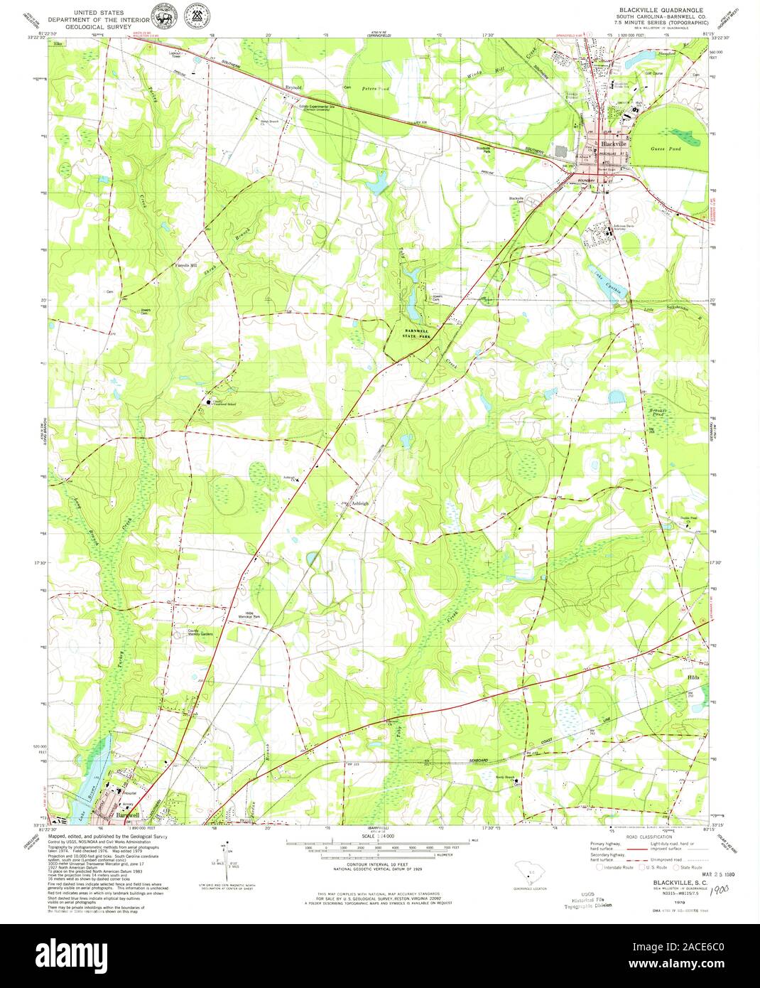 Blackville south carolina map hi-res stock photography and images - Alamy