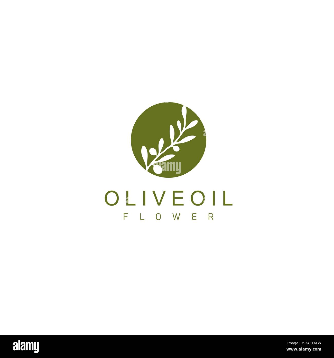 Olive oil logo design Stock Vector Images - Alamy