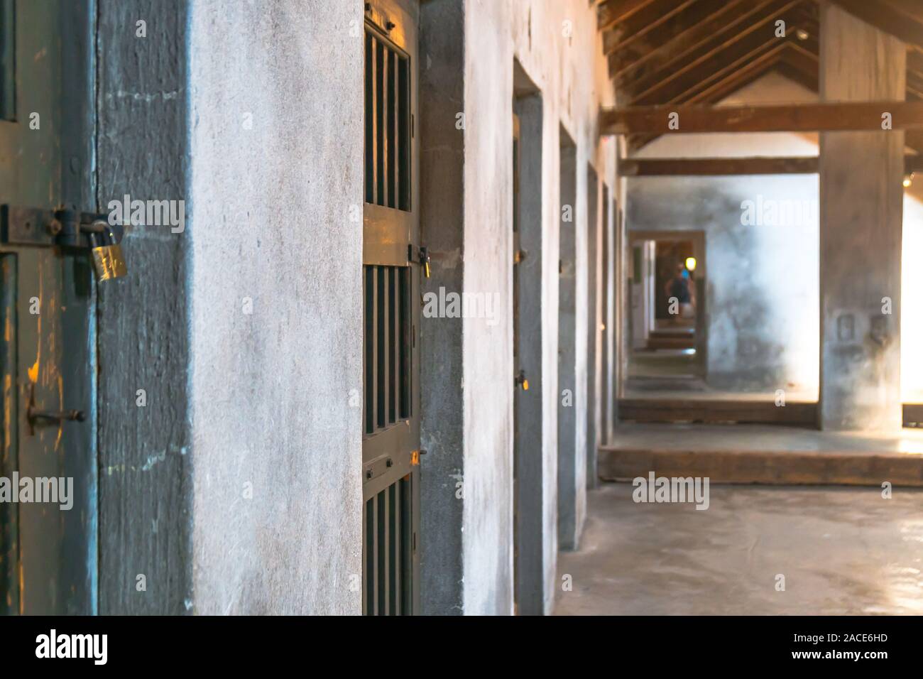 NIS, SERBIA - AUGUST 9, 2019 : Prison cells in Red Cross Concentration ...