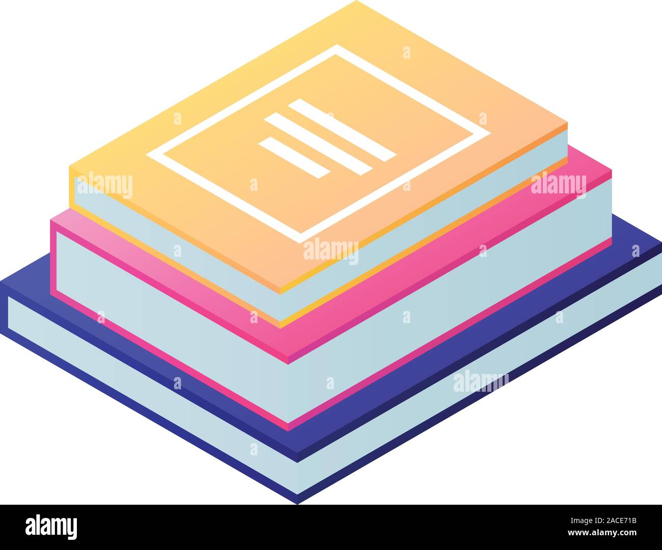 3d stack book back Stock Vector Images - Alamy