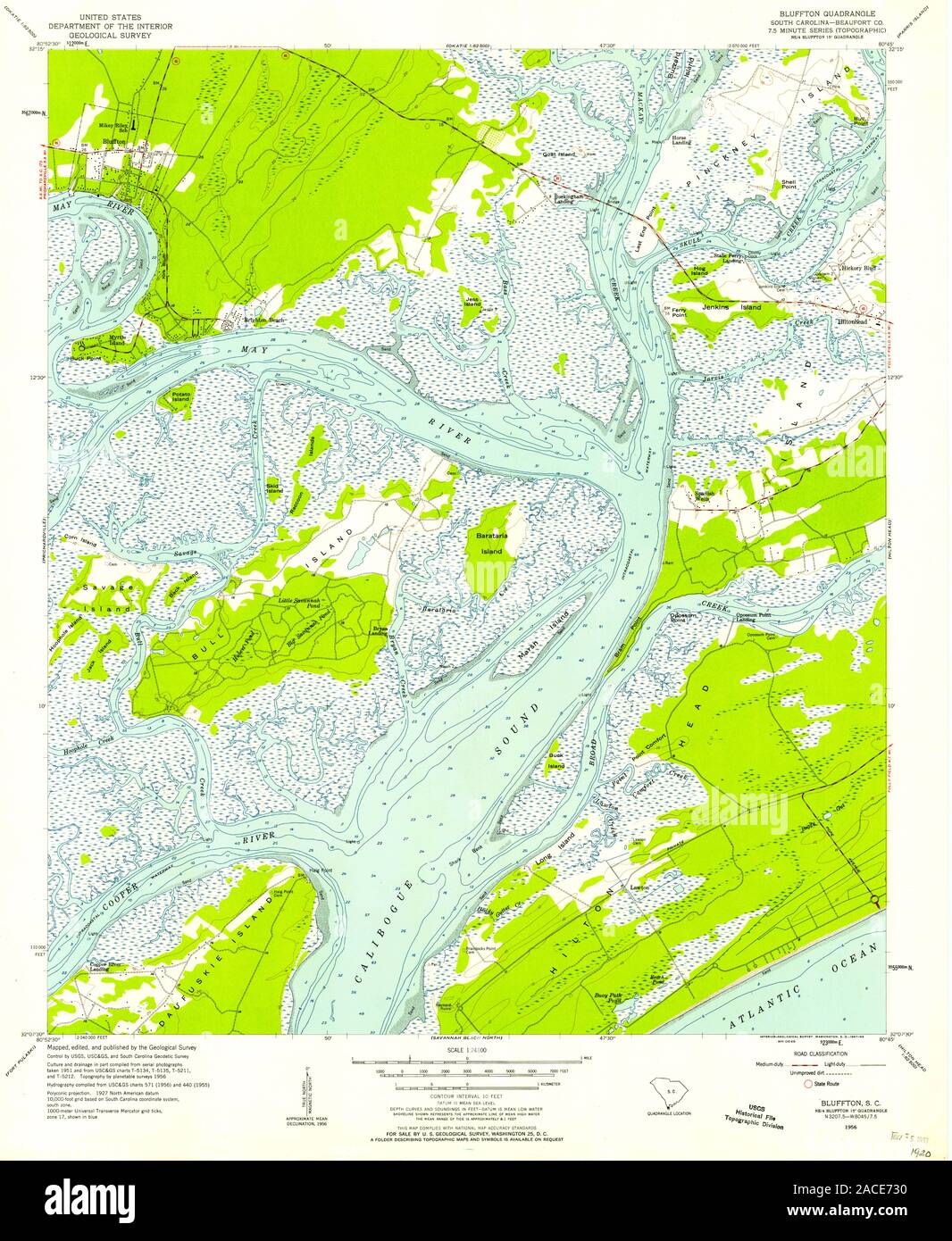 Bluffton south carolina map hi-res stock photography and images - Alamy
