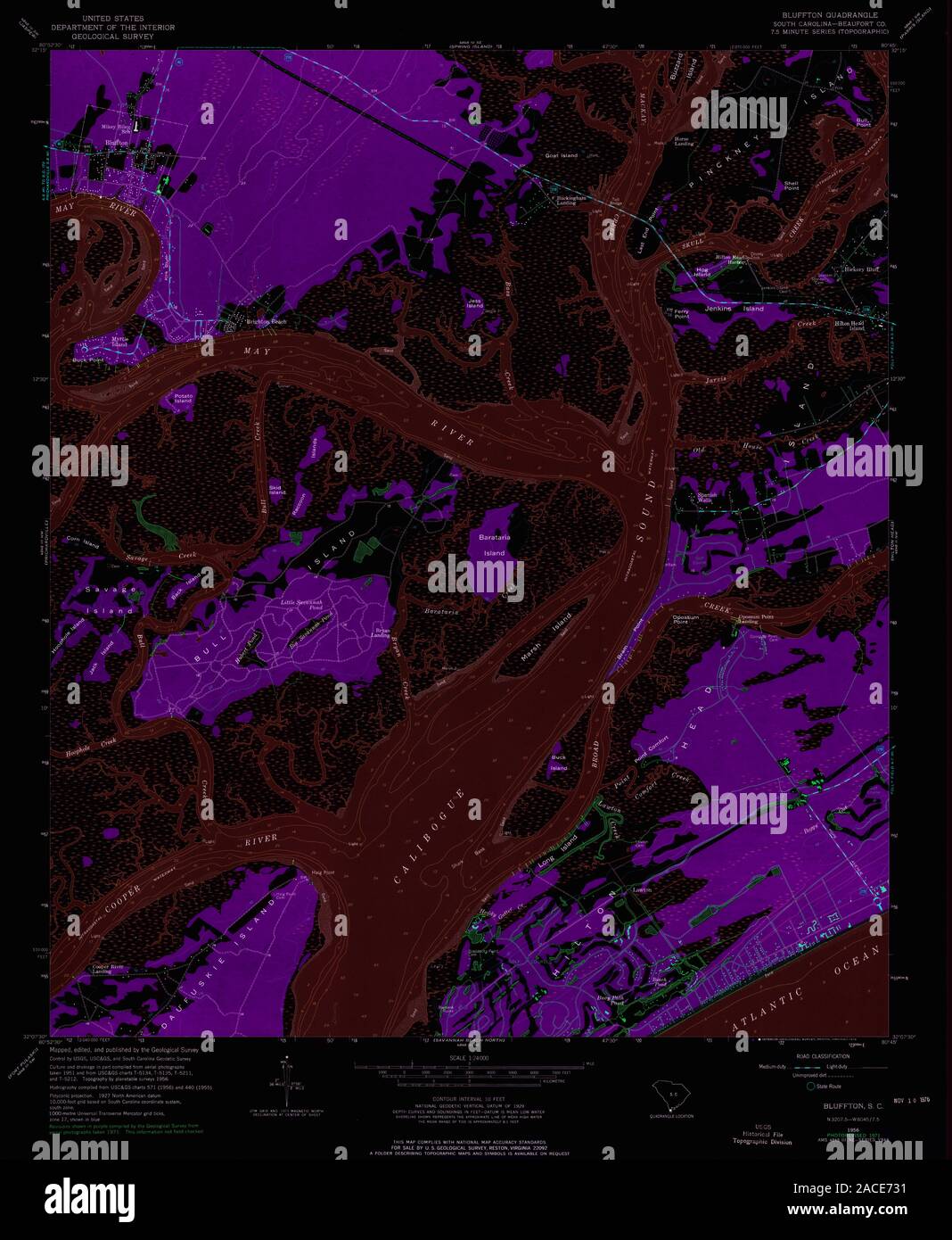 Map of bluffton hi-res stock photography and images - Alamy