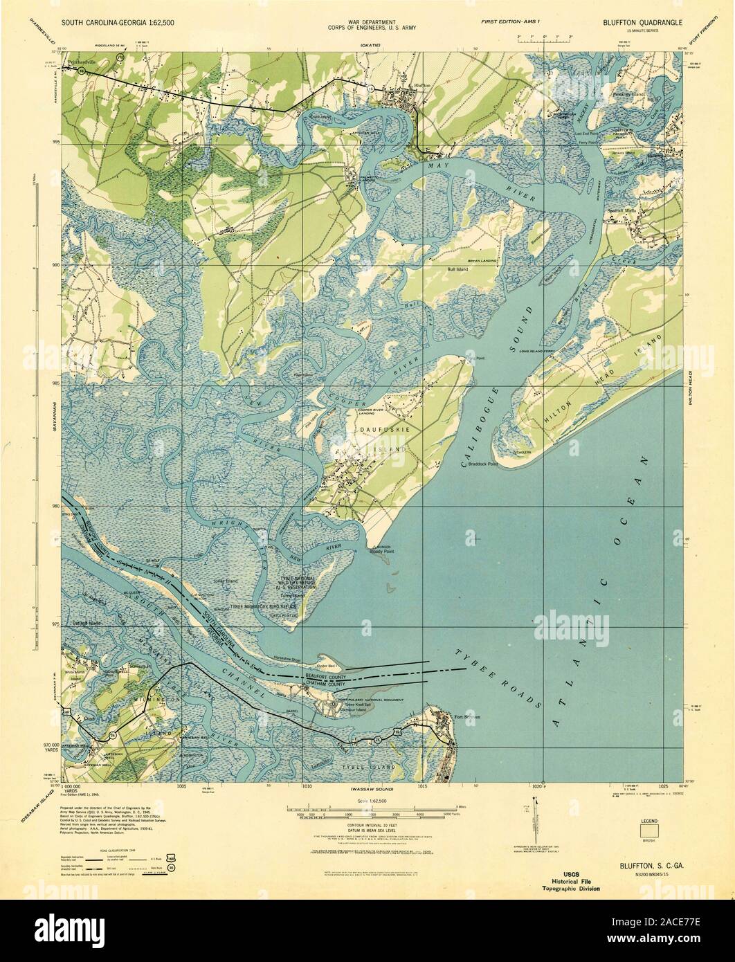 Map of bluffton hi-res stock photography and images - Alamy