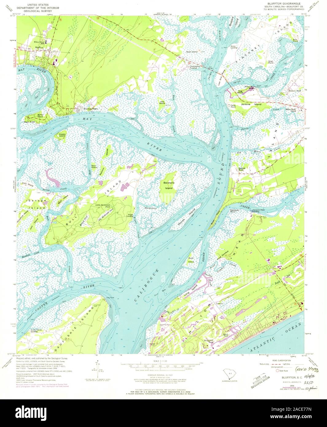 Bluffton south carolina map hi-res stock photography and images - Alamy