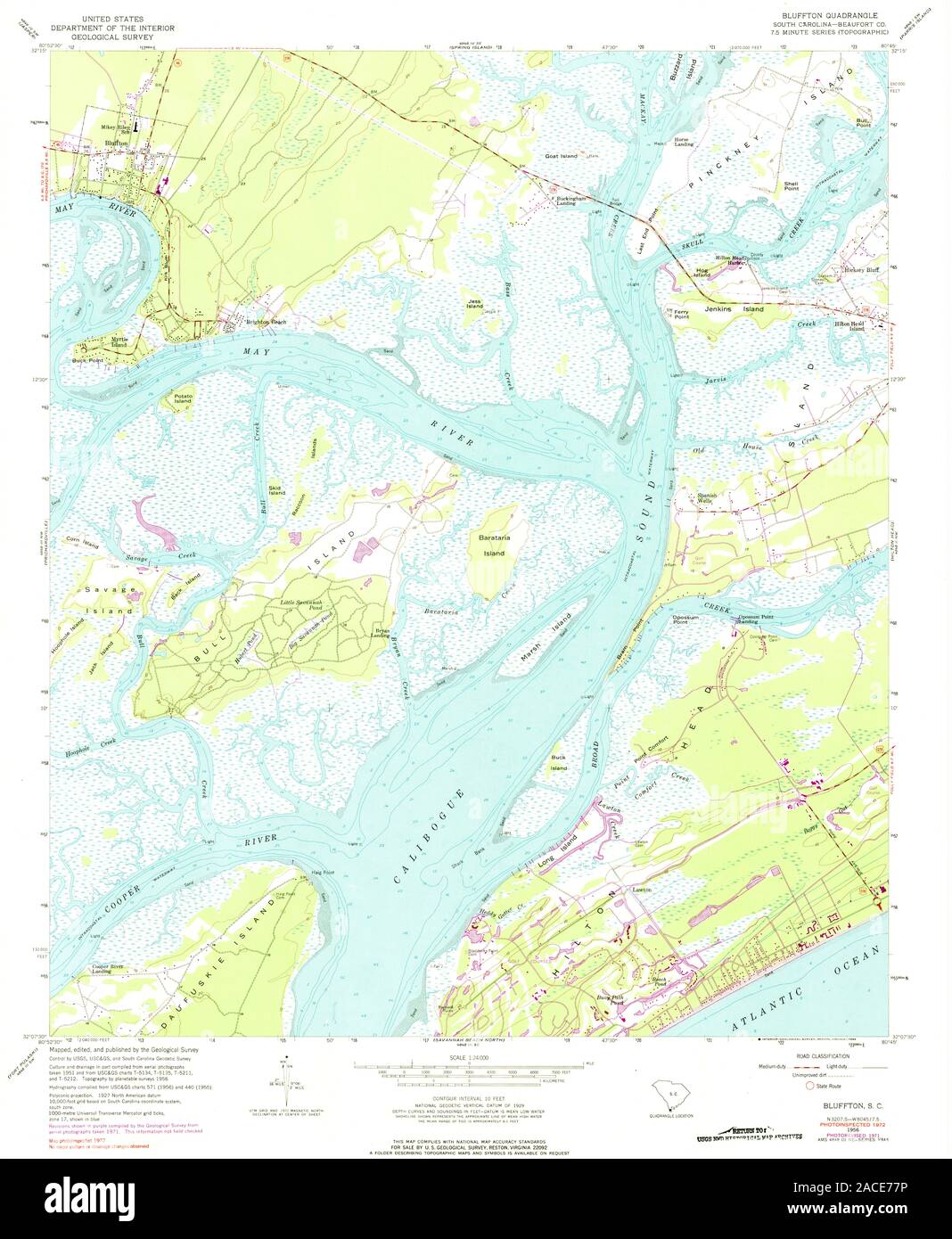 Bluffton south carolina map hi-res stock photography and images - Alamy