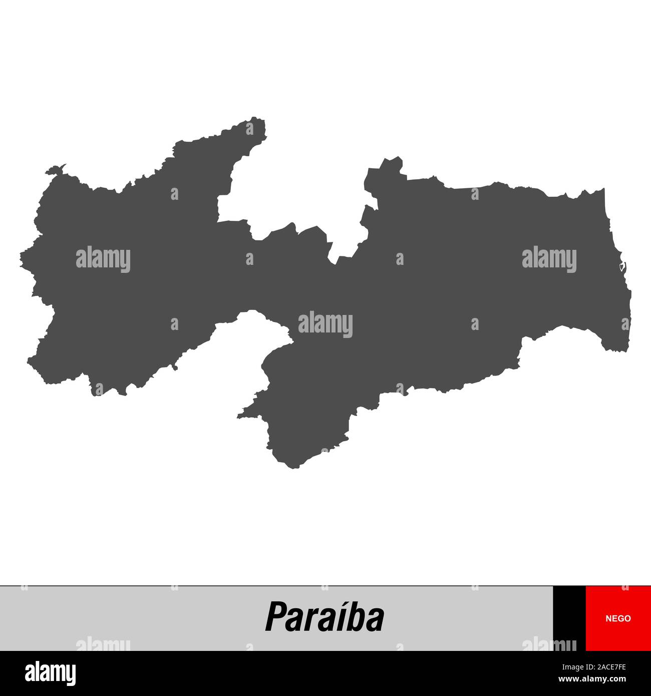 Paraiba map vector hi-res stock photography and images - Alamy