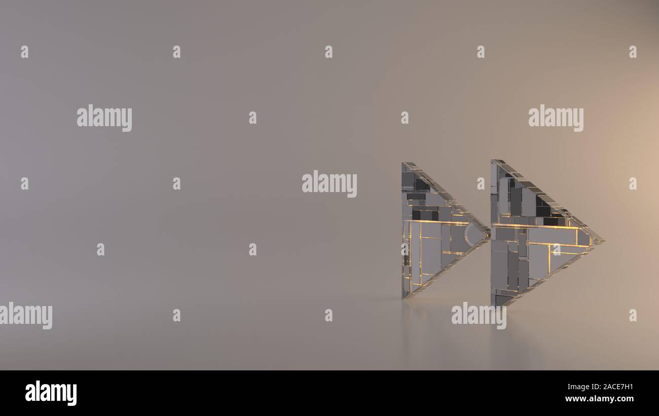 3d rendering metal techno rectangular geometric greeble symbol of ...