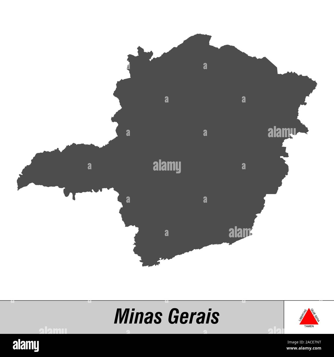 Minas gerais vector outline map Stock Vector Images - Alamy