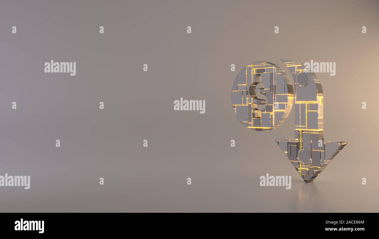 3d rendering metal techno rectangular geometric greeble symbol of ...