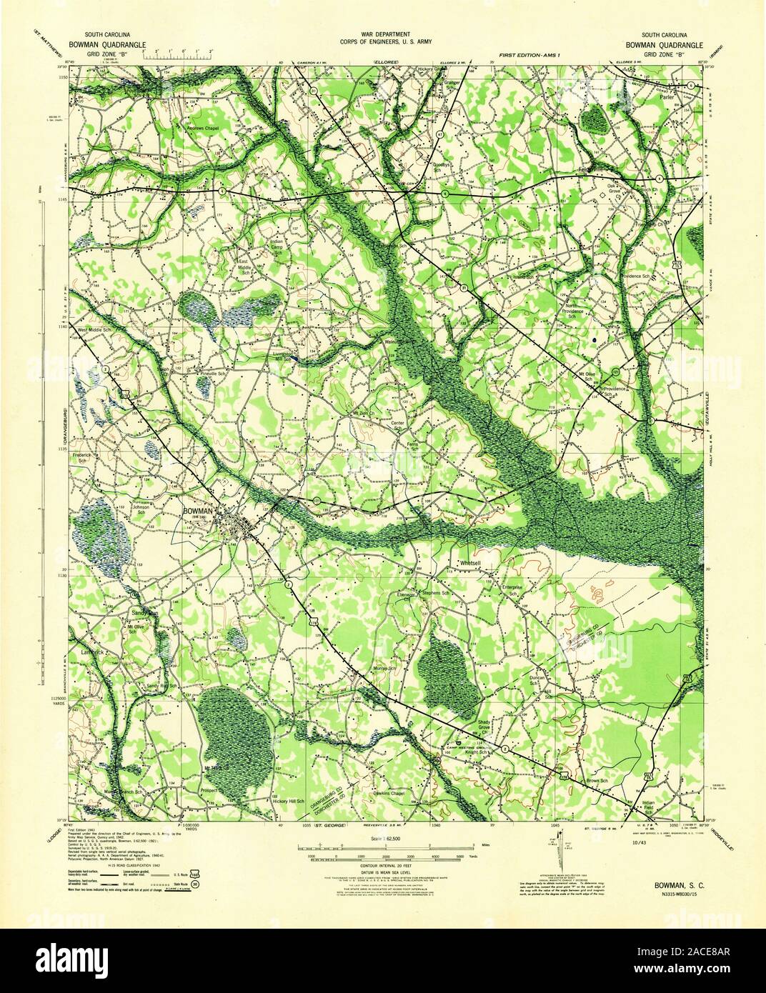 Map of bowman hi-res stock photography and images - Alamy