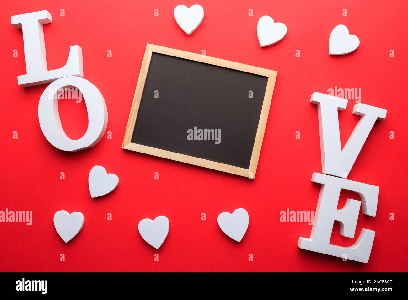 Copy Space -Love in Capital Letters -Heart and Blackboard Stock Photo ...