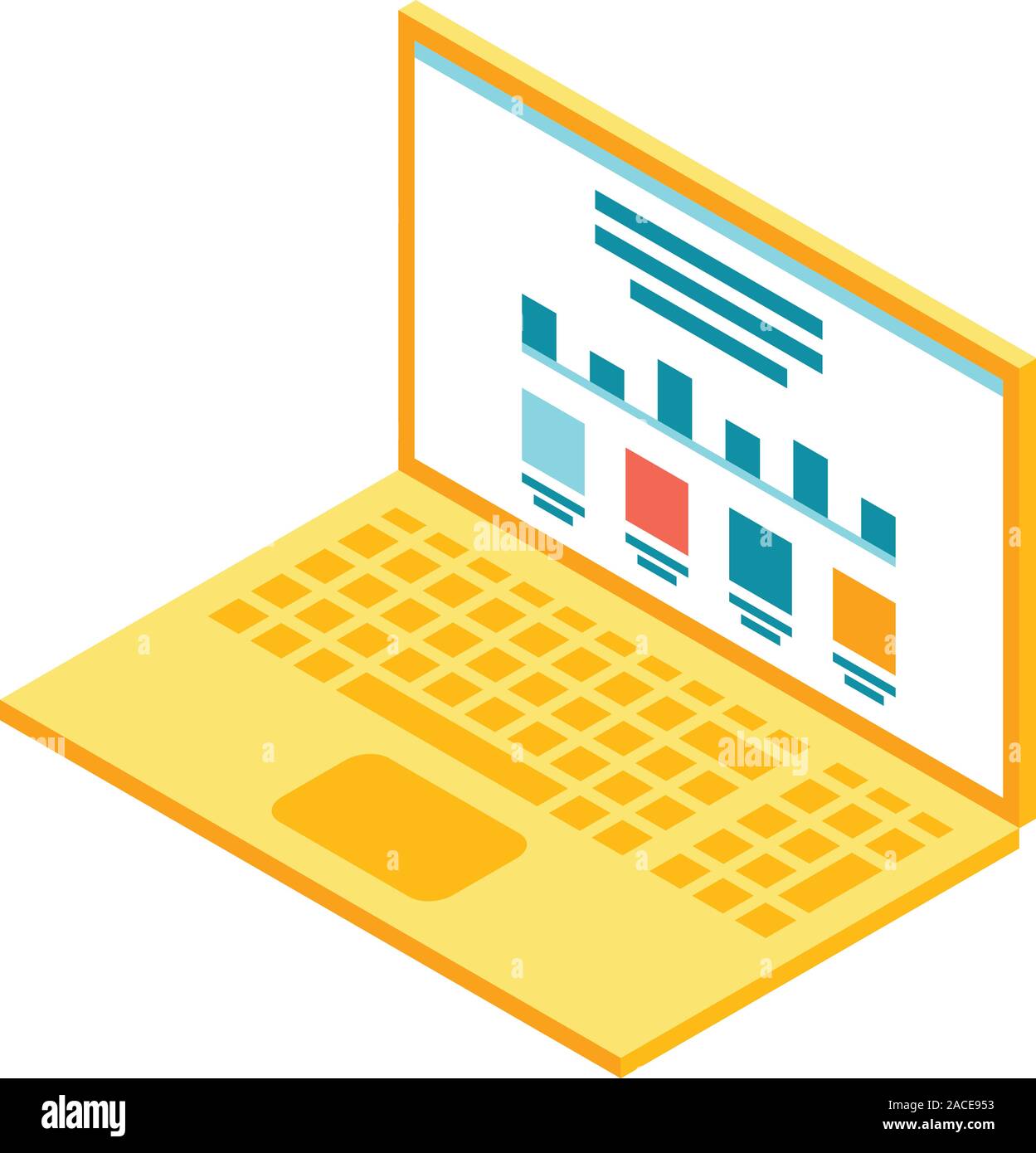 Golden 3d laptop icon Stock Vector Images - Alamy