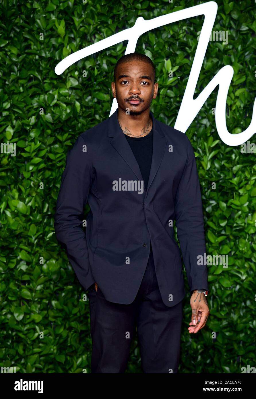 Samuel Ross attending the Fashion Awards 2019 at the Royal Albert Hall ...