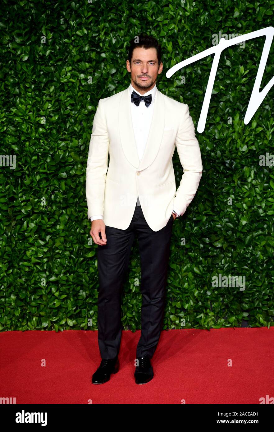 David Gandy attending the Fashion Awards 2019 at the Royal Albert Hall ...