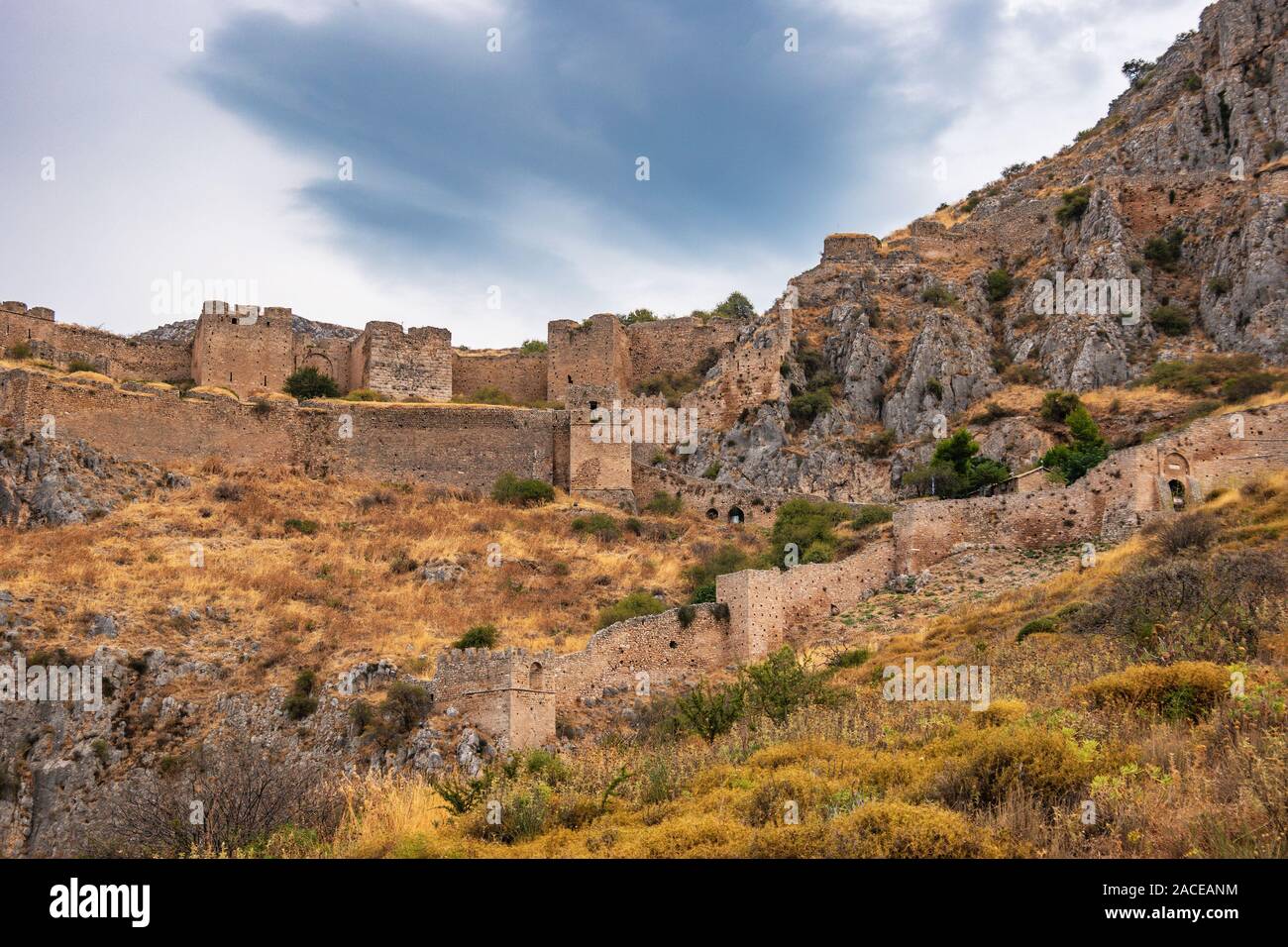 The Acrocorinth "Upper Corinth" the acropolis of ancient Corinth, is a ...