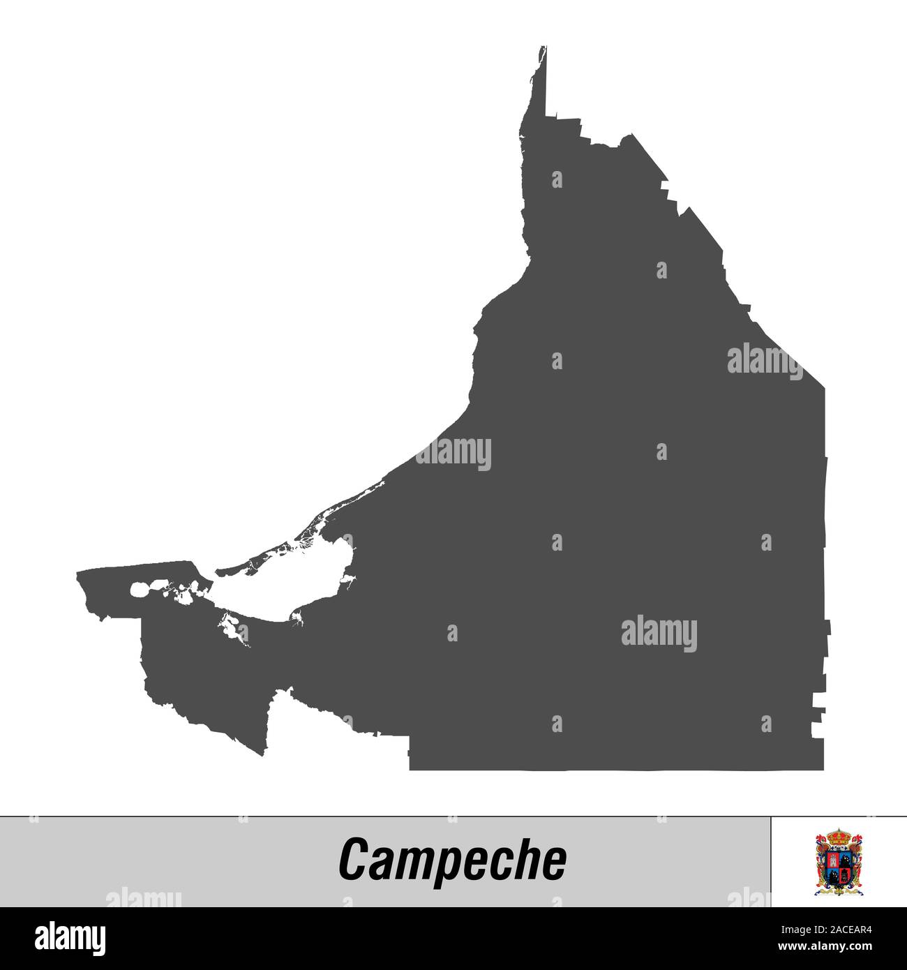 Map of campeche Stock Vector Images - Alamy