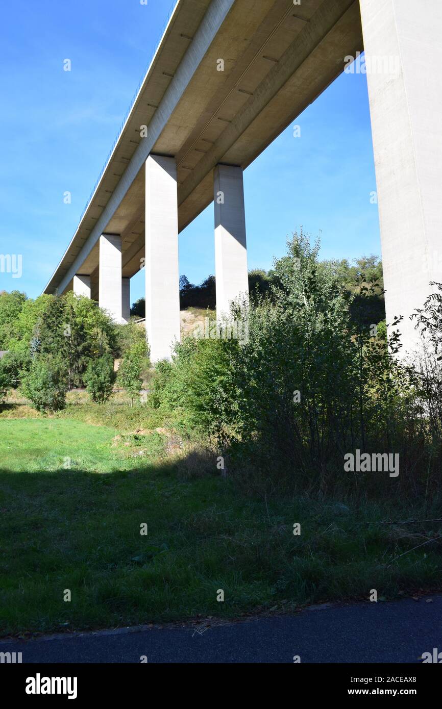 concrete Autobahn bridge, A61 Stock Photo - Alamy