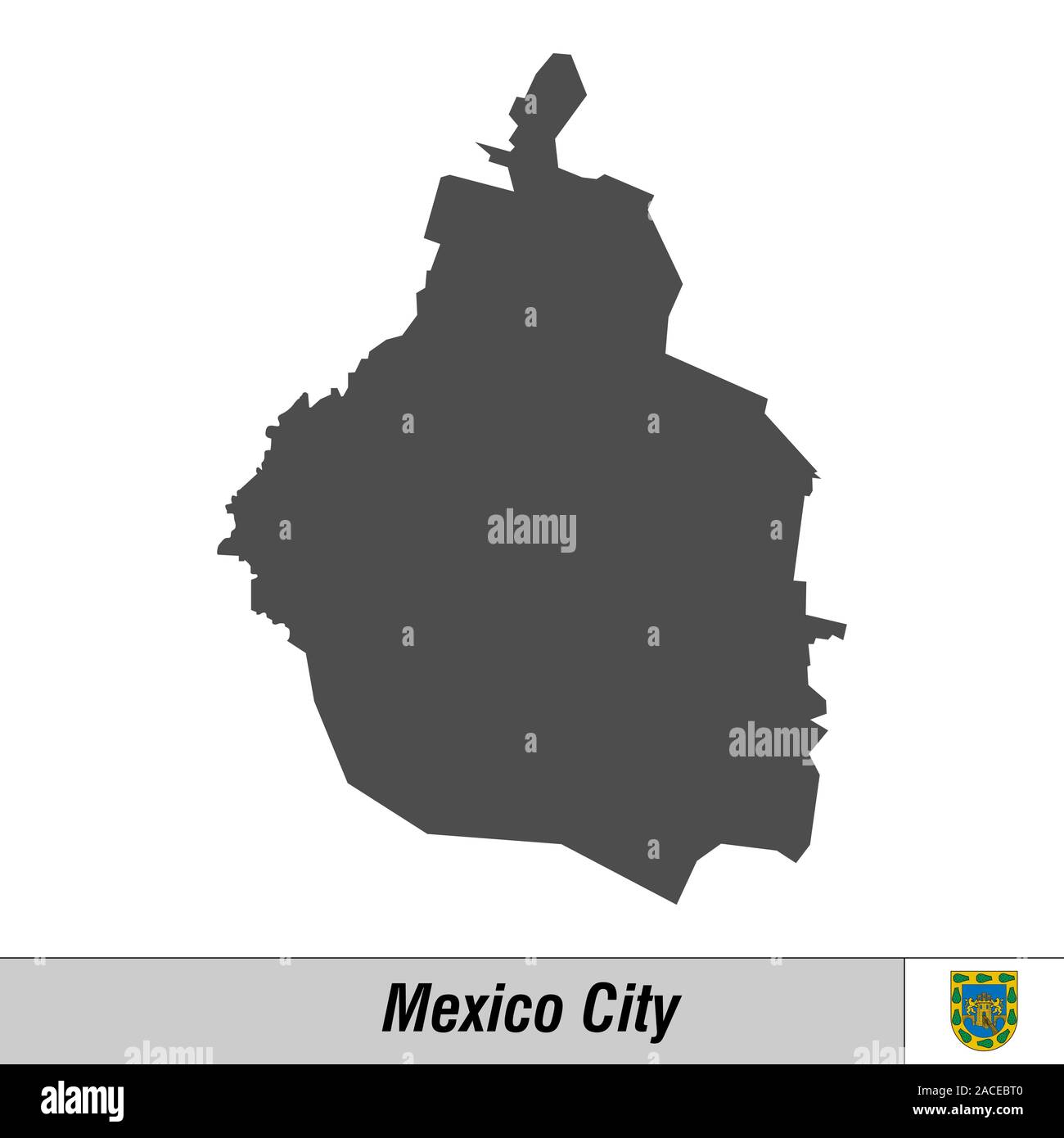 High quality map with flag state of Mexico - Mexico City Stock Vector ...