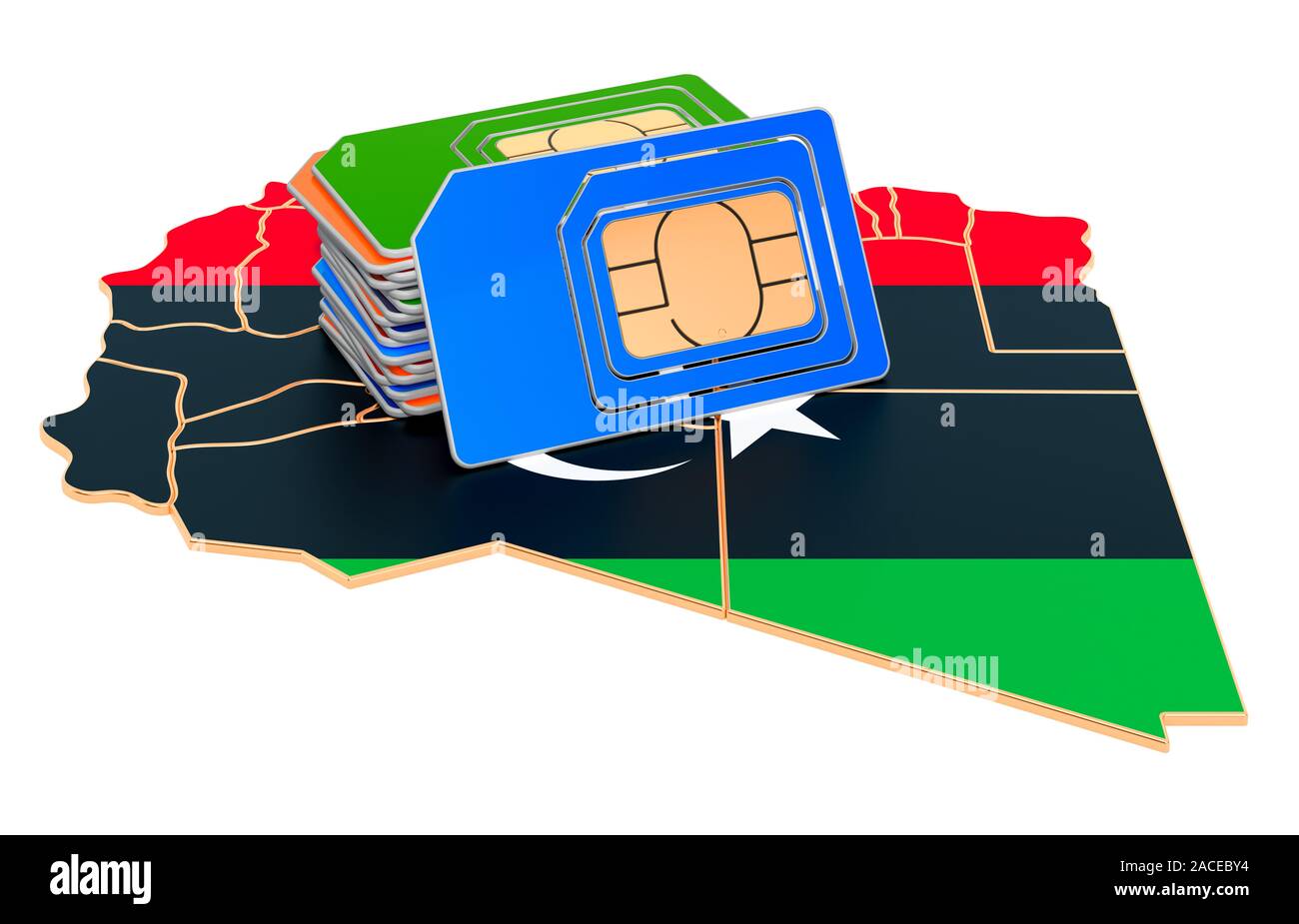 Sim cards on the Libyan map. Mobile communications, roaming in Libya ...