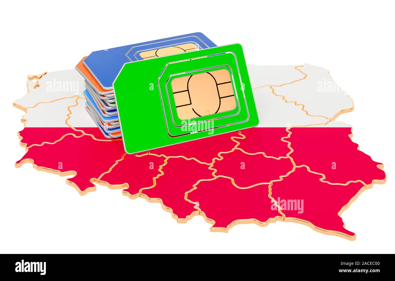 Sim cards on the Polish map. Mobile communications, roaming in Poland ...
