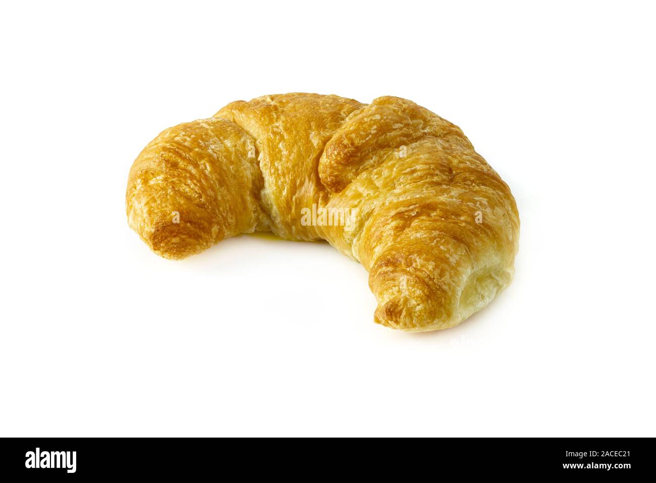 butter croissant close up on white background Stock Photo - Alamy