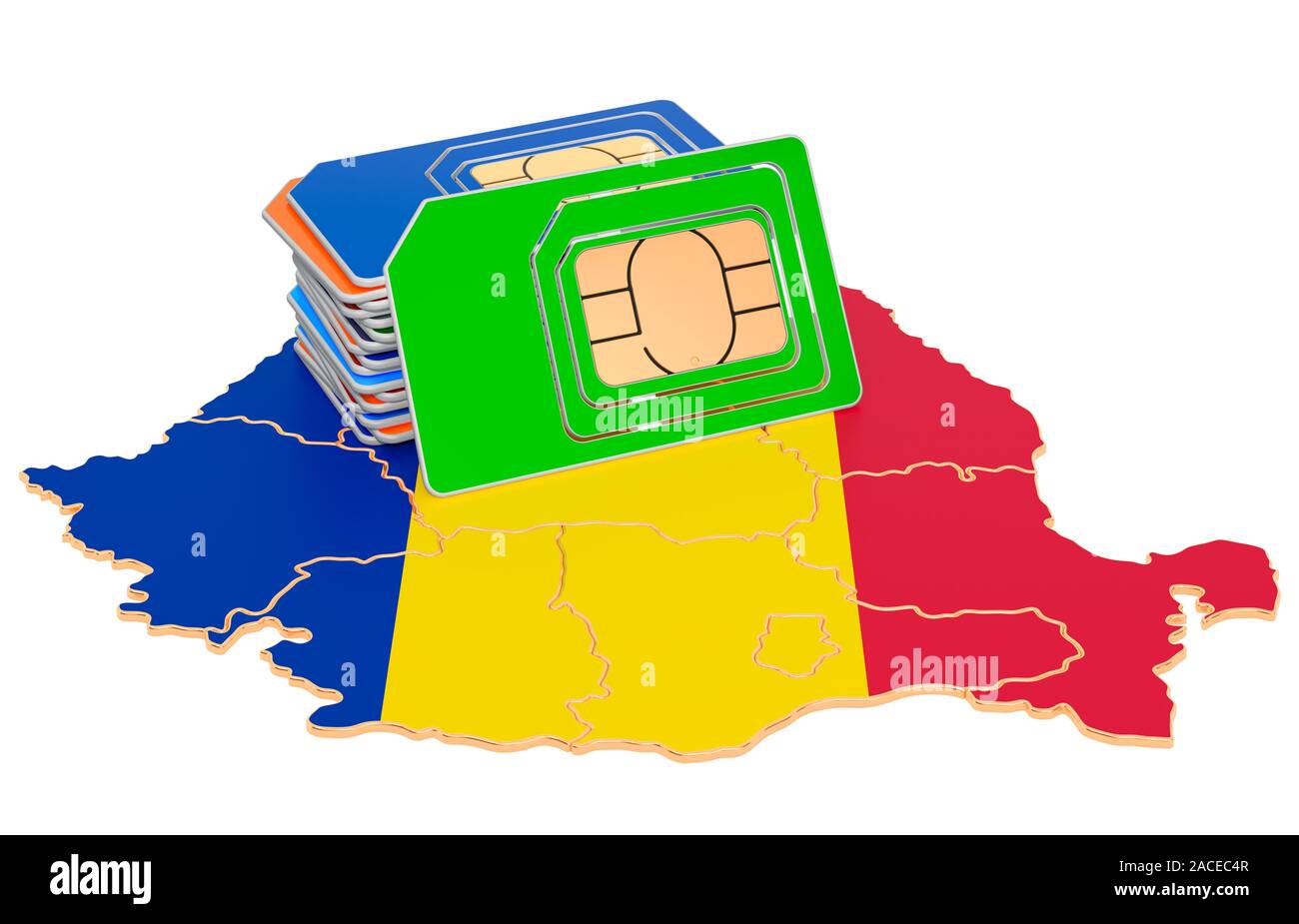 Sim cards on the Romanian map. Mobile communications, roaming in ...