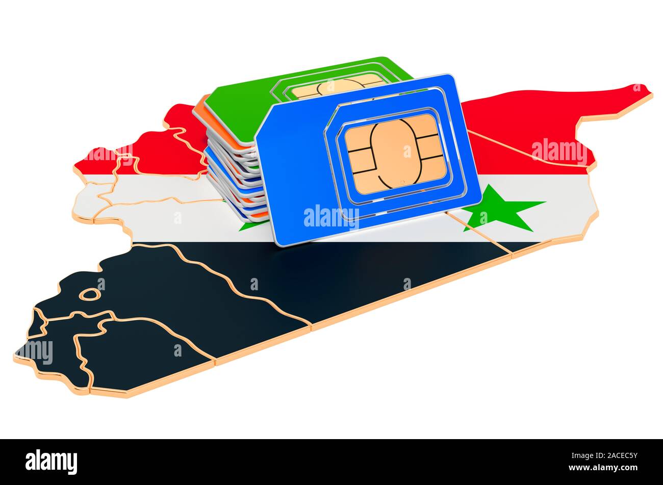 Sim cards on the Syrian map. Mobile communications, roaming in Syria ...