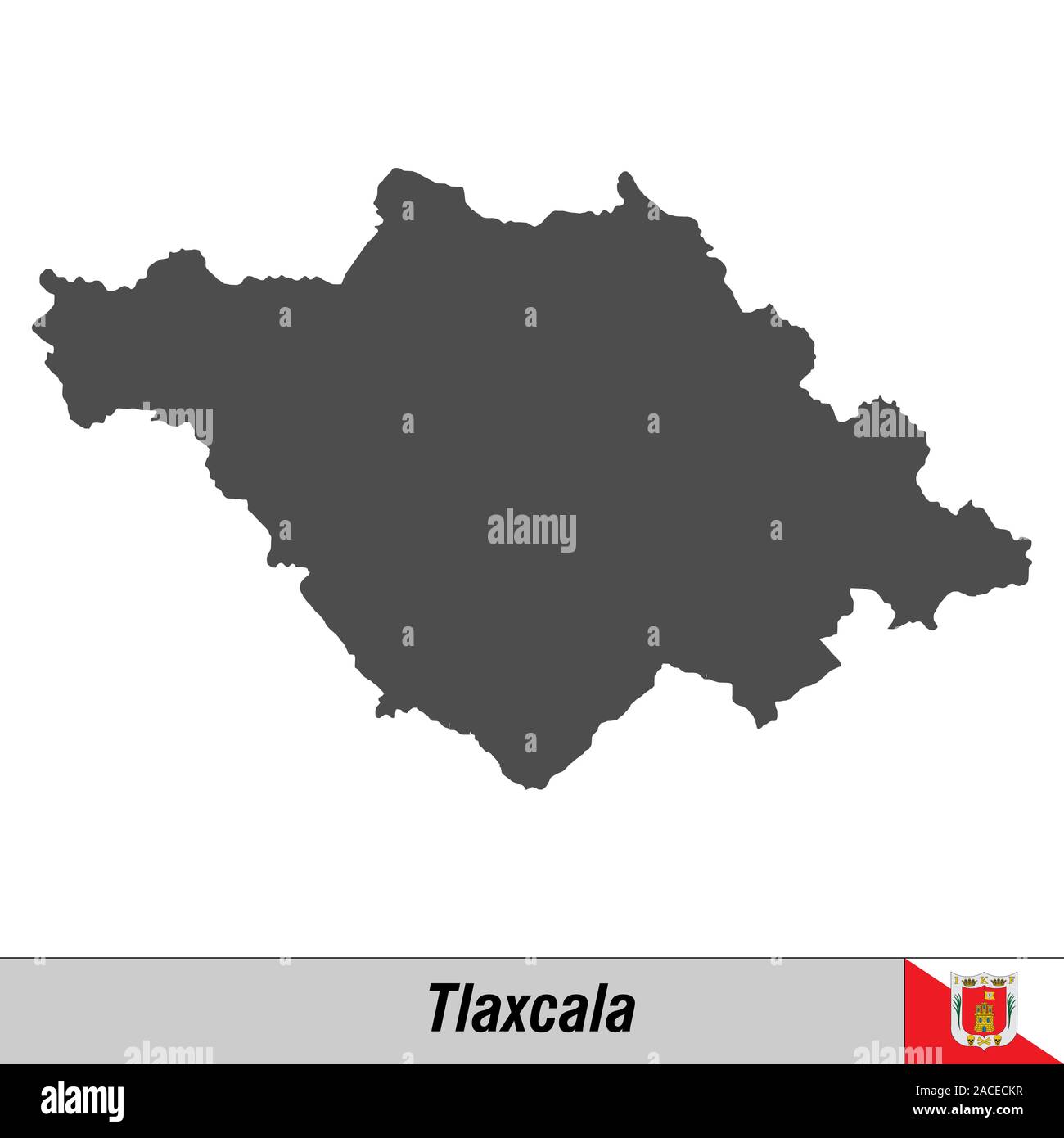 Tlaxcala outline map hi-res stock photography and images - Alamy