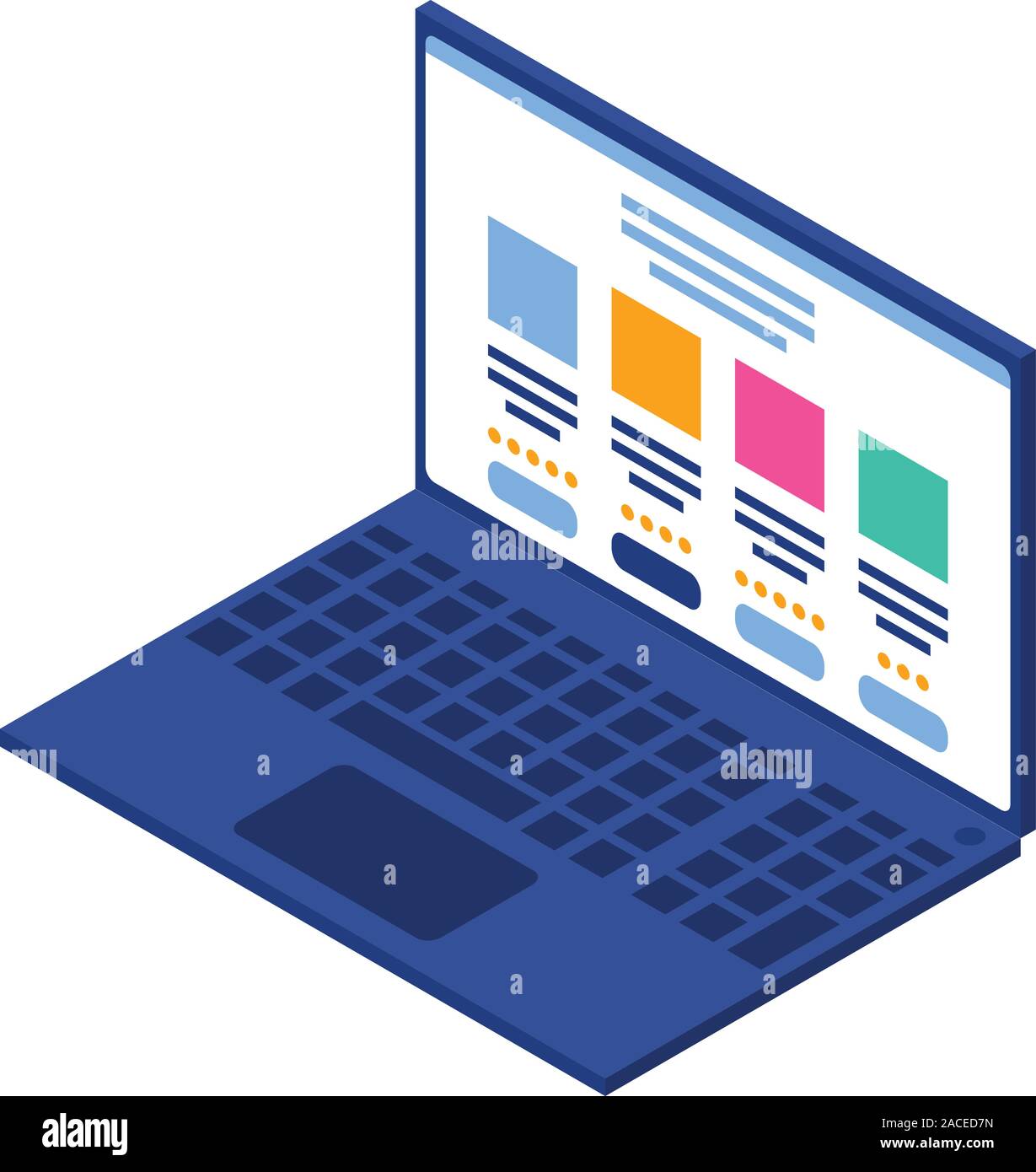 Personal laptop icon, isometric style Stock Vector Image & Art - Alamy