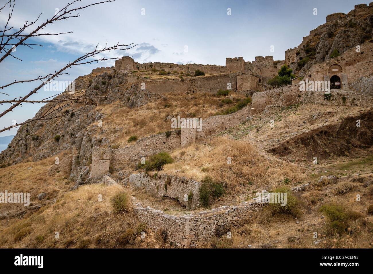 The Acrocorinth "Upper Corinth" the acropolis of ancient Corinth, is a ...
