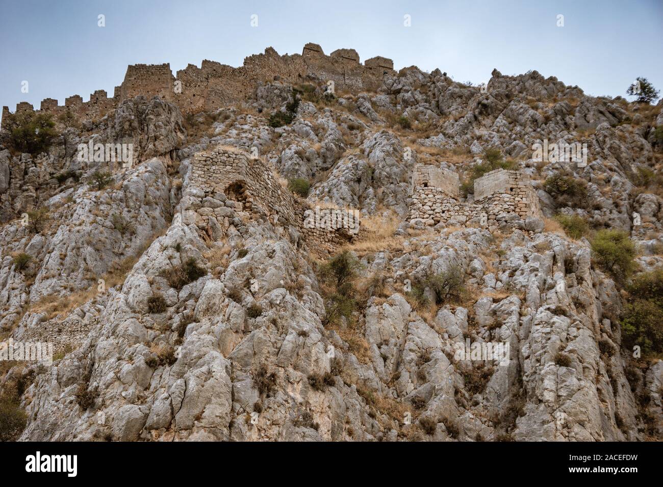 The Acrocorinth "Upper Corinth" the acropolis of ancient Corinth, is a ...