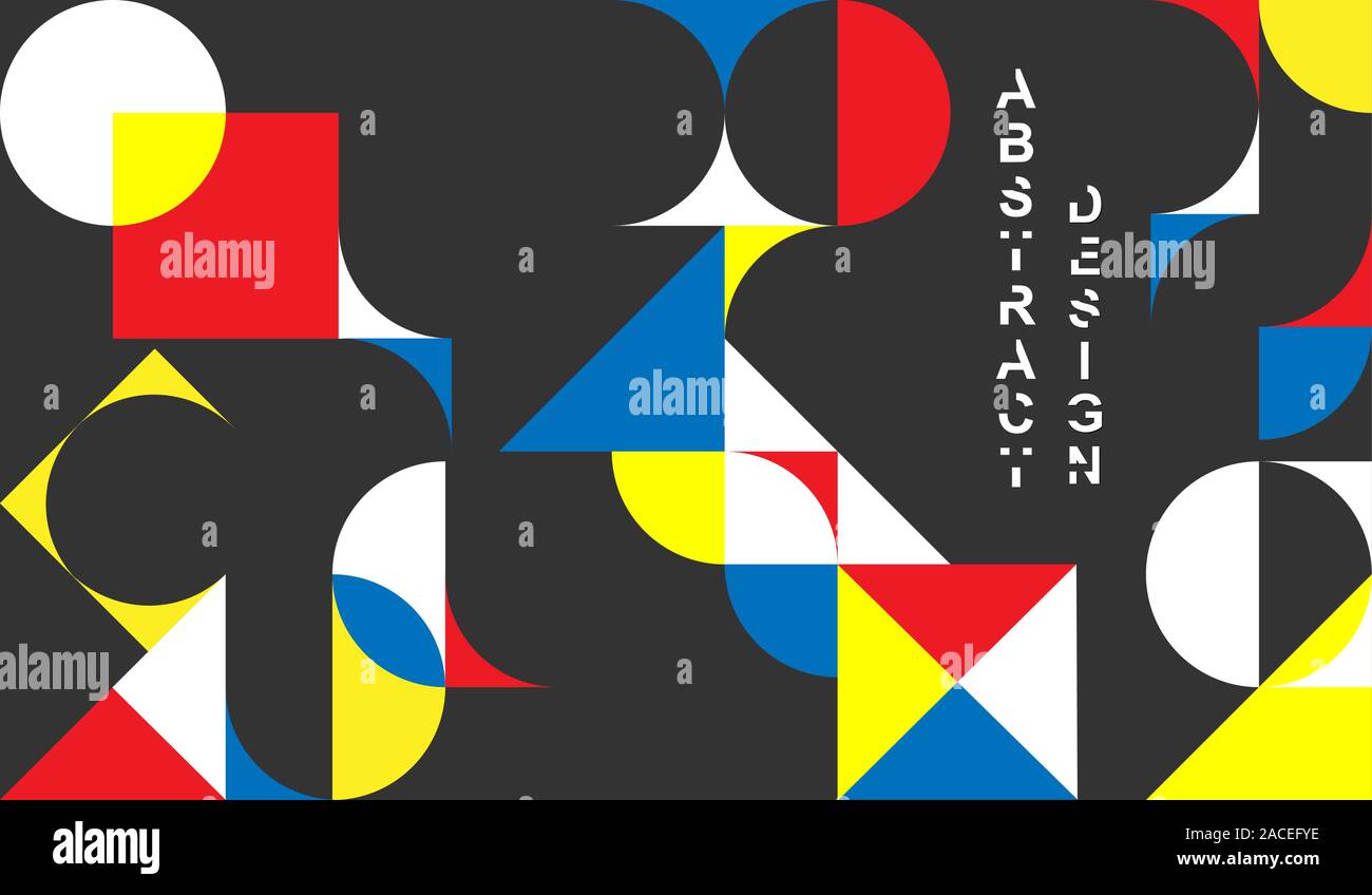 Abstract geometric background of squares and circles for design and ...