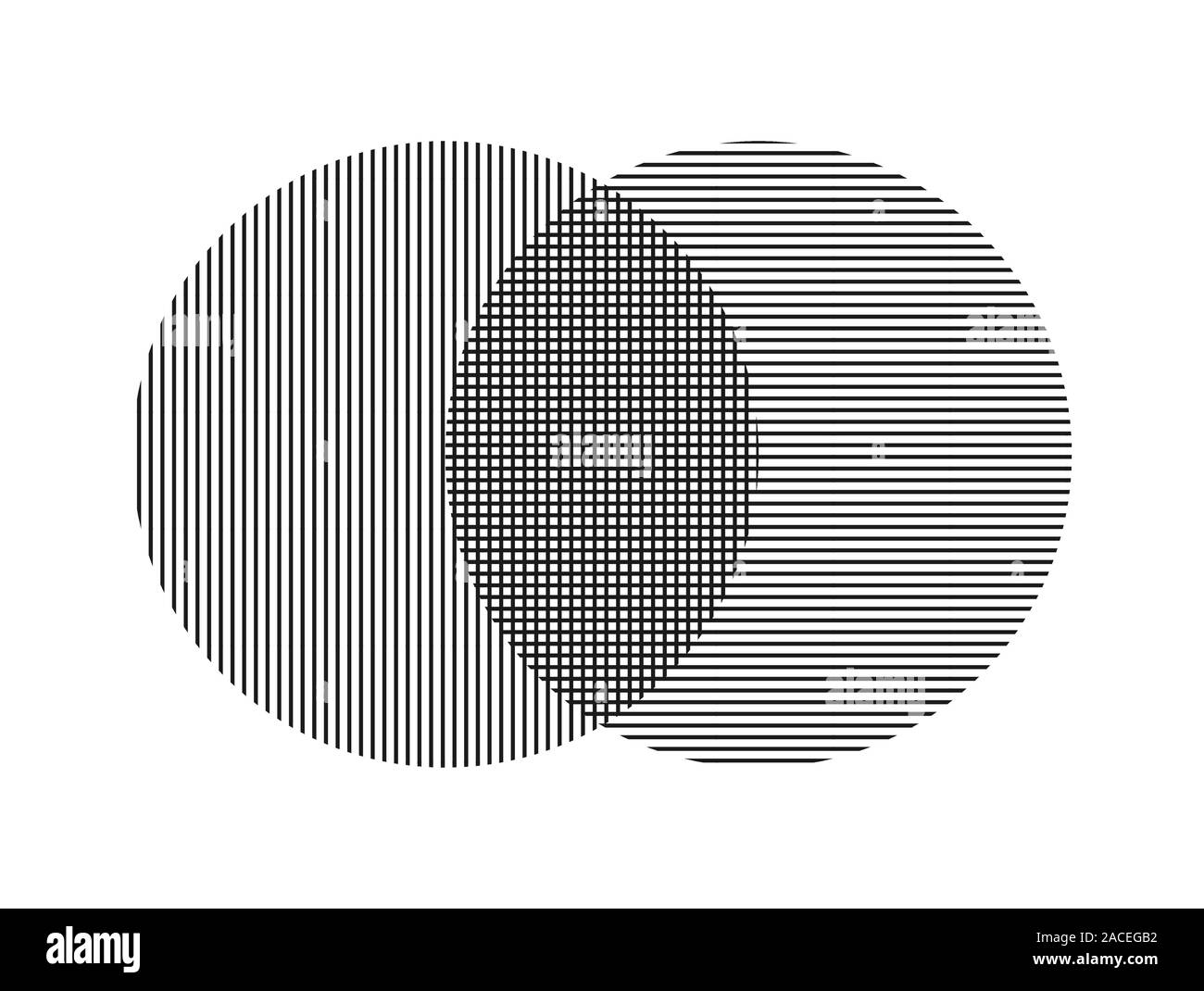 Abstract circles intersect Cut Out Stock Images & Pictures - Alamy