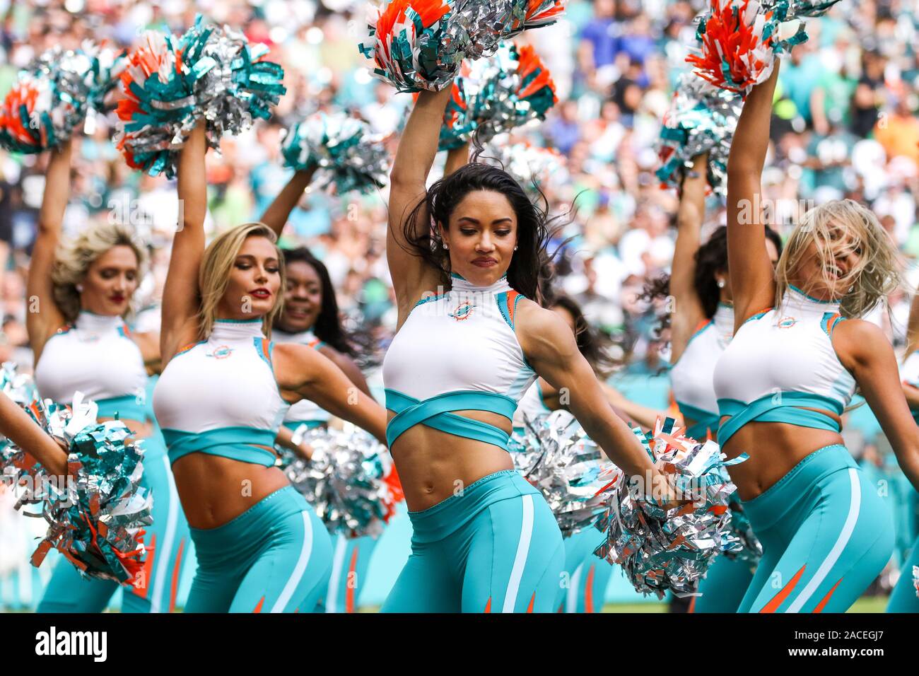 Miami dolphins cheerleaders hi-res stock photography and images - Alamy